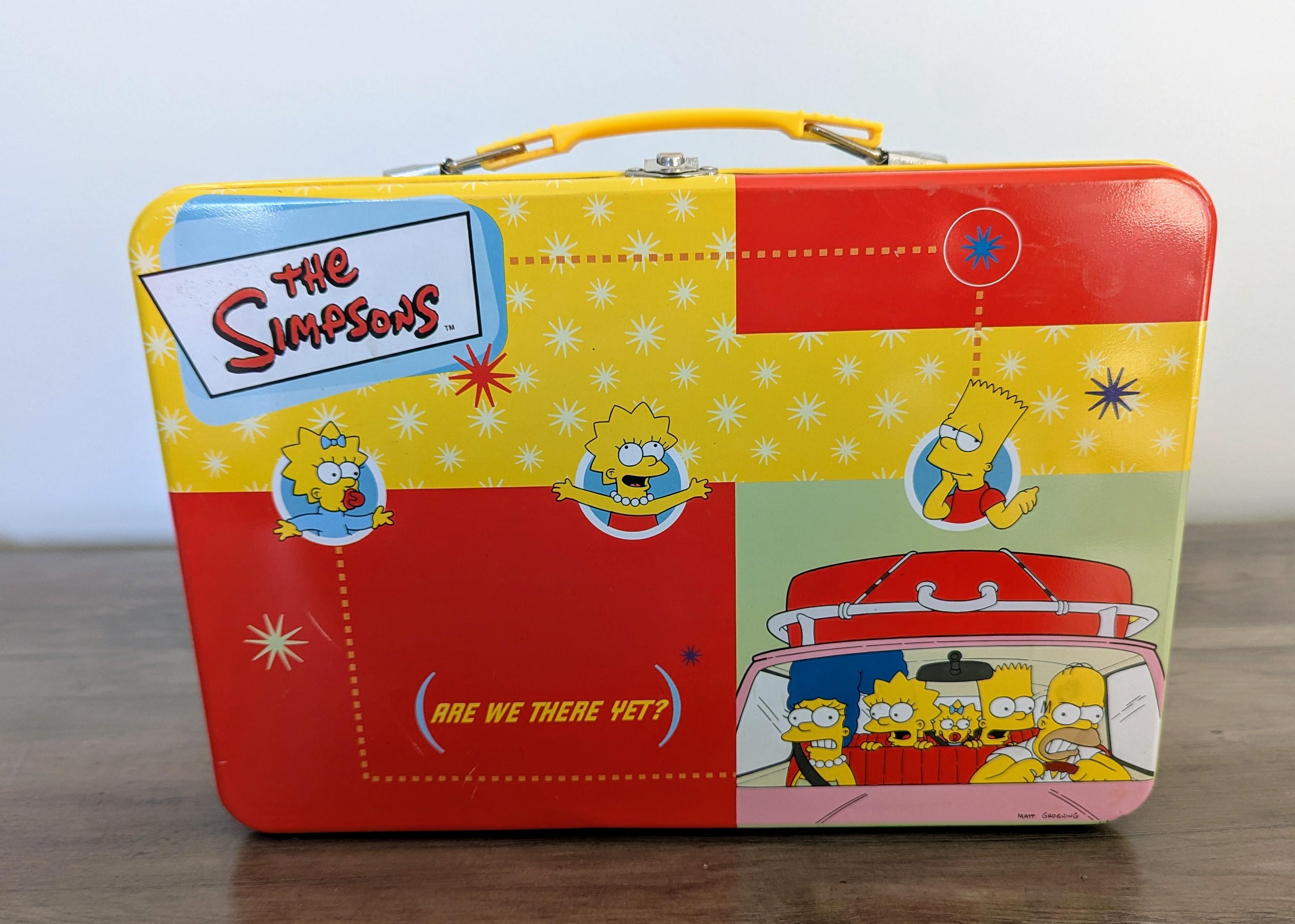The Simpsons Vintage Metal Lunchbox Tote Are We There Yet? 2001 Rix ...