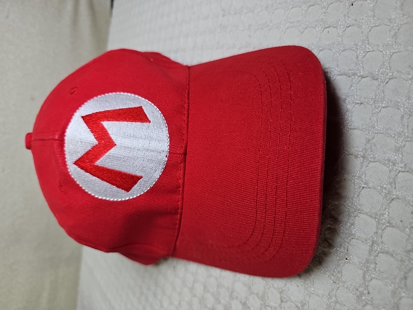 SUPER MARIO BROS Cap Red LOGO Hat Official Adult Costume Cosplay