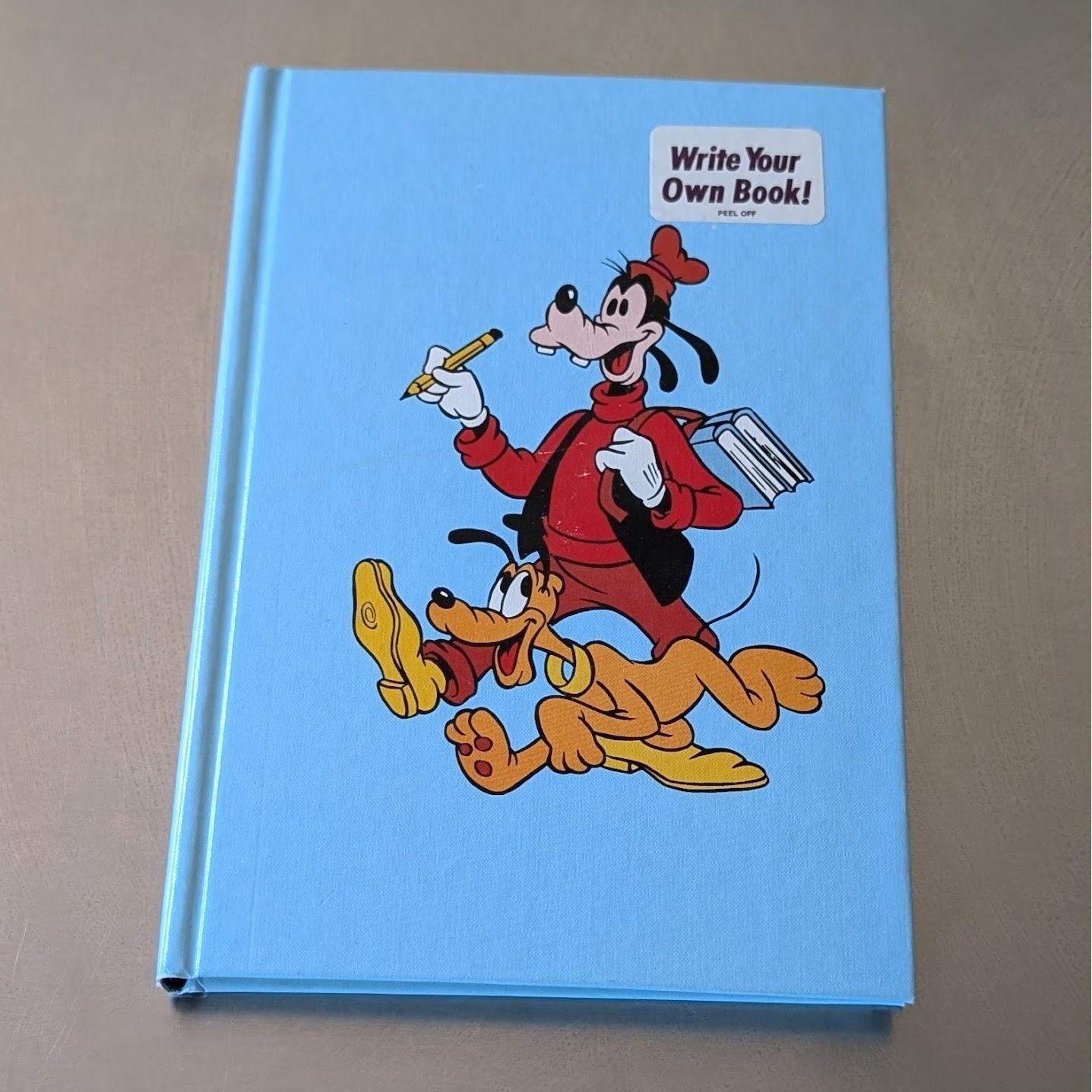 Vintage Walt Disney Goofy & Pluto "Write Your Own Book!" Blue Hardcover ...