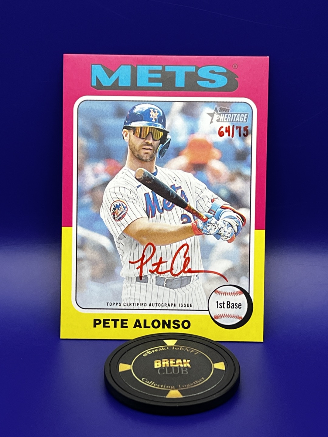 2024 Heritage Real One Auto Pete Alonso Red Ink SSP 64/75