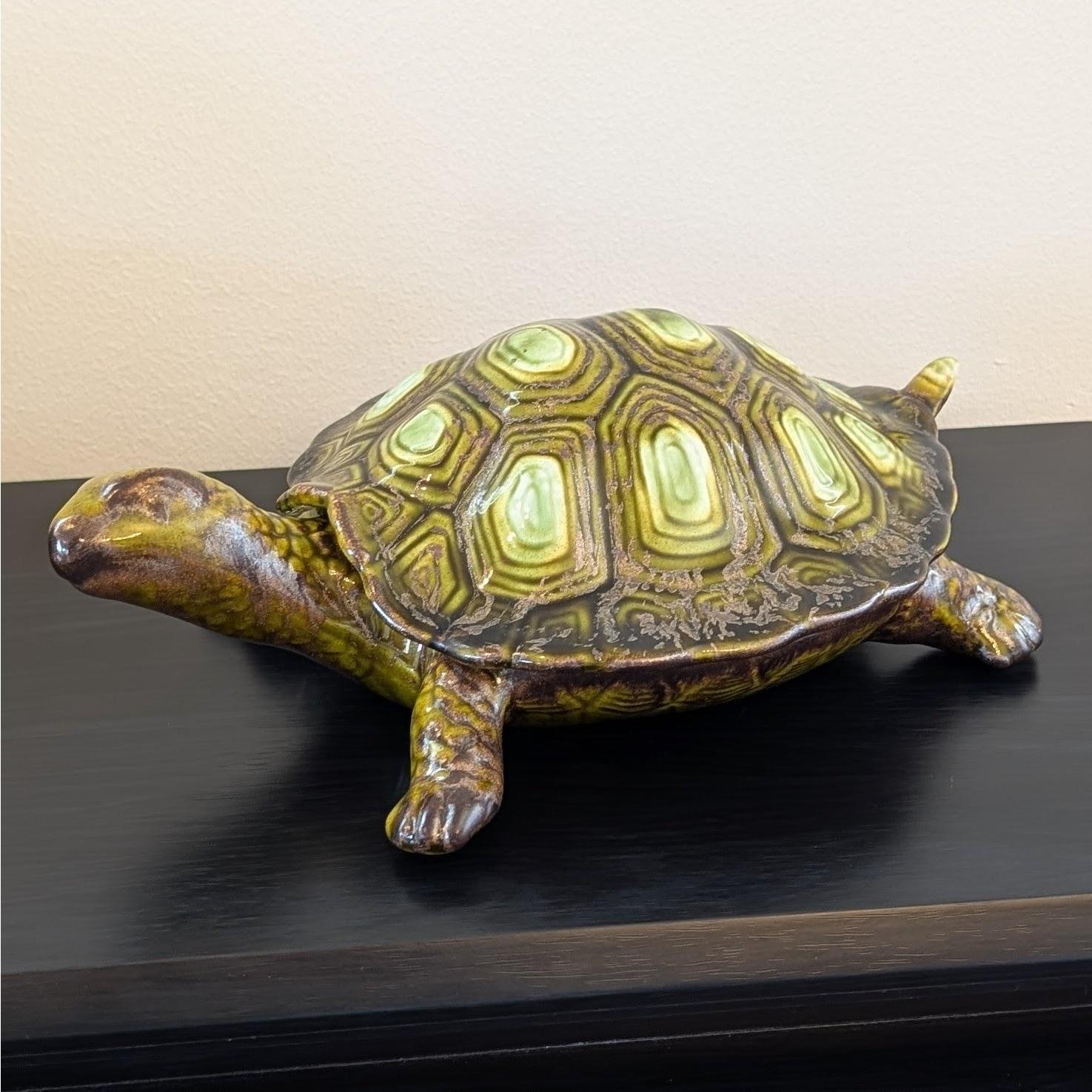 Vintage Ceramic Turtle Candy Dish Maddux of California 9016