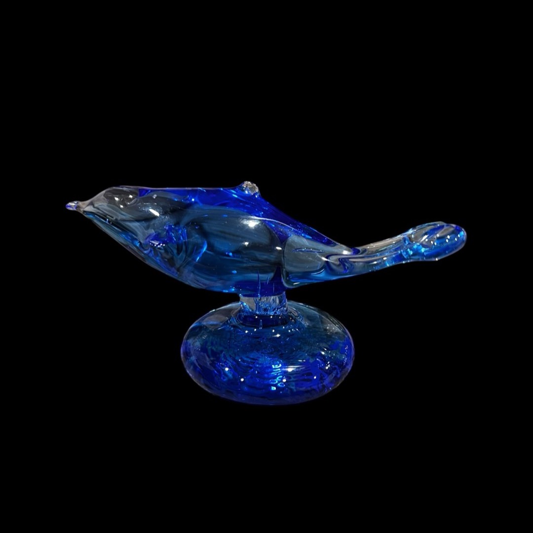 #18 - Signed Ron Ray Glass Dolphin 5”