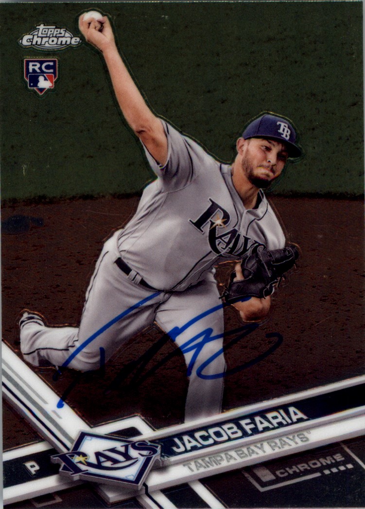 Jacob Faria Signed Tampa Bay Rays 2017 Topps Chrome Update #HMT61