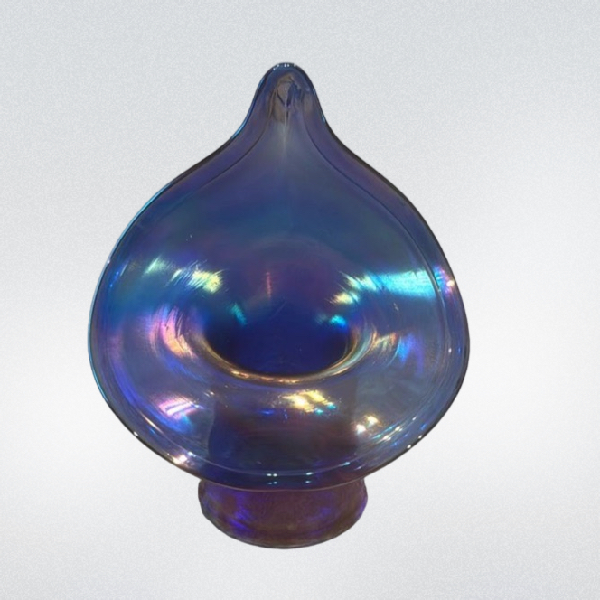 Vintage Gorgeous Blue Iridescent Gibson Art Glass Jack in the Pulpit ...