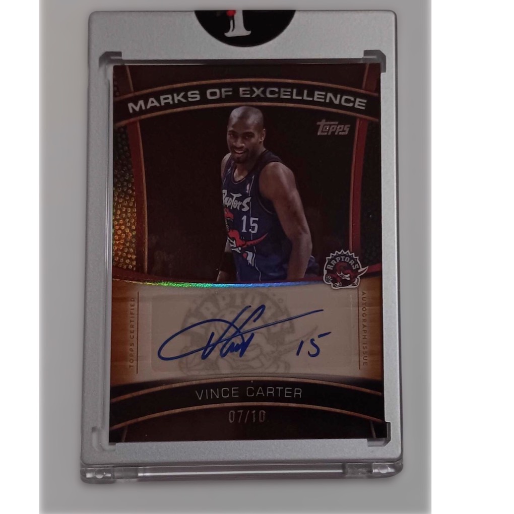 2025-26 Topps NBA Marks of Excellence Vince Carter Black Rainbow Auto # ...