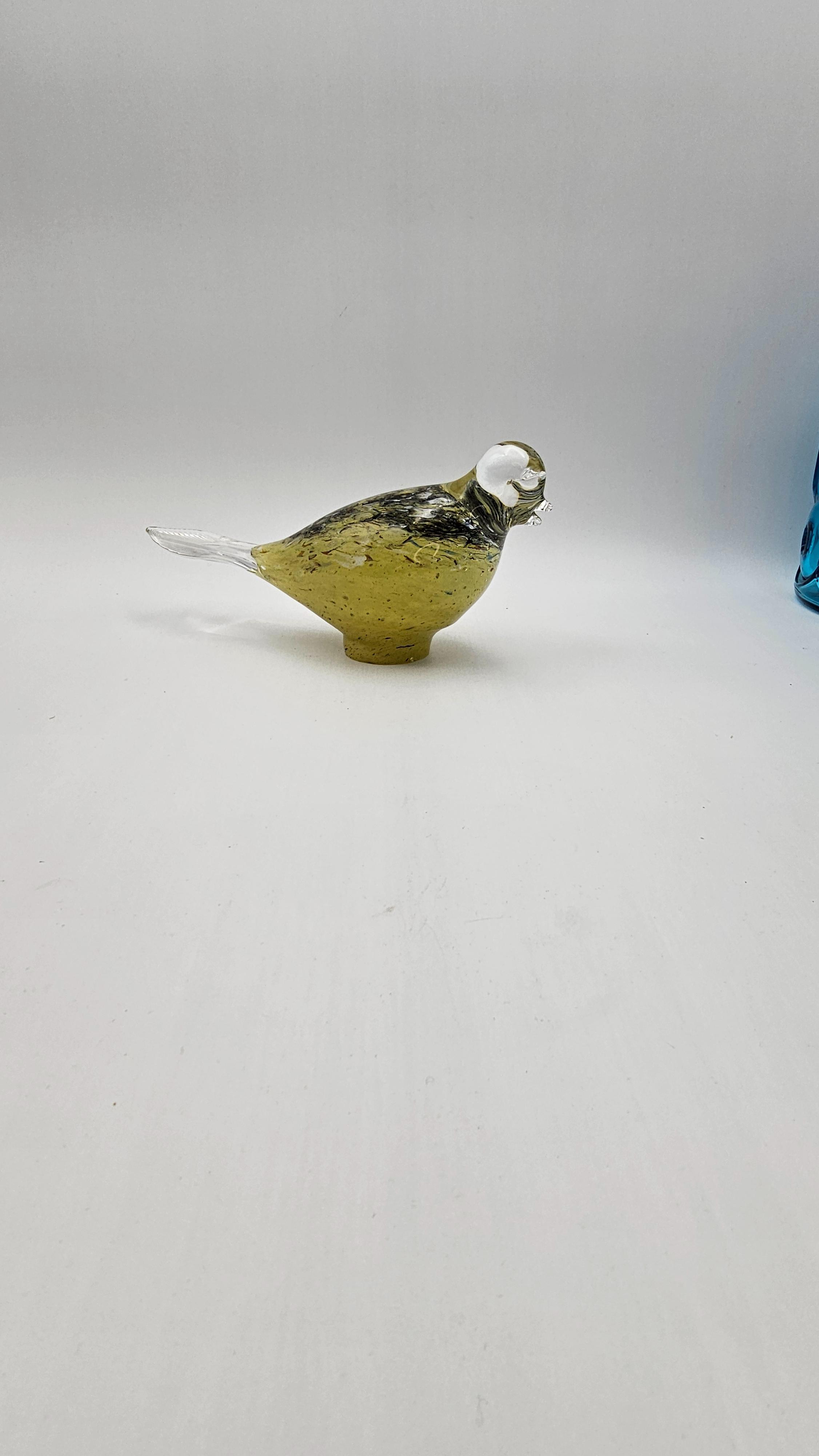 40. Hand Made Yellow Bird Paperweight