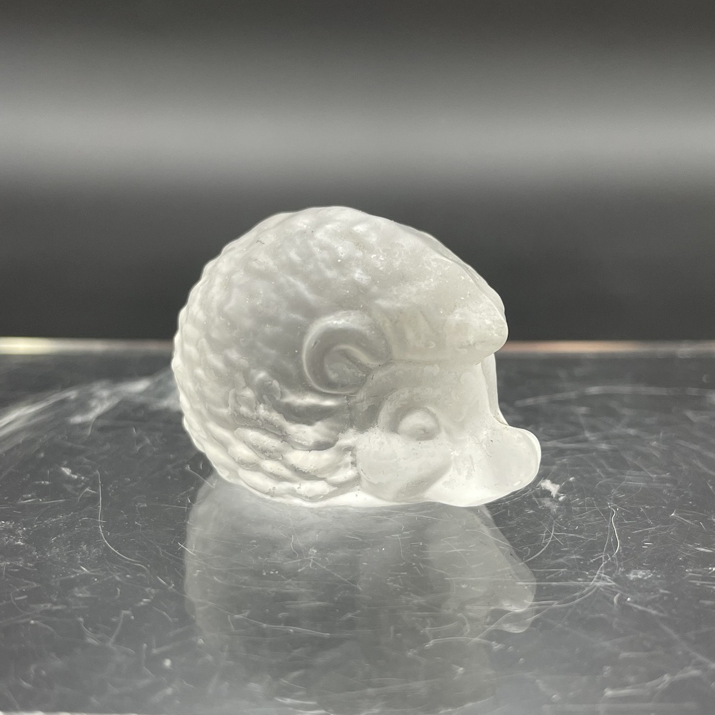 Goebel Frosted Glass Hedgehog Miniature Paperweight Vintage Figurine W ...