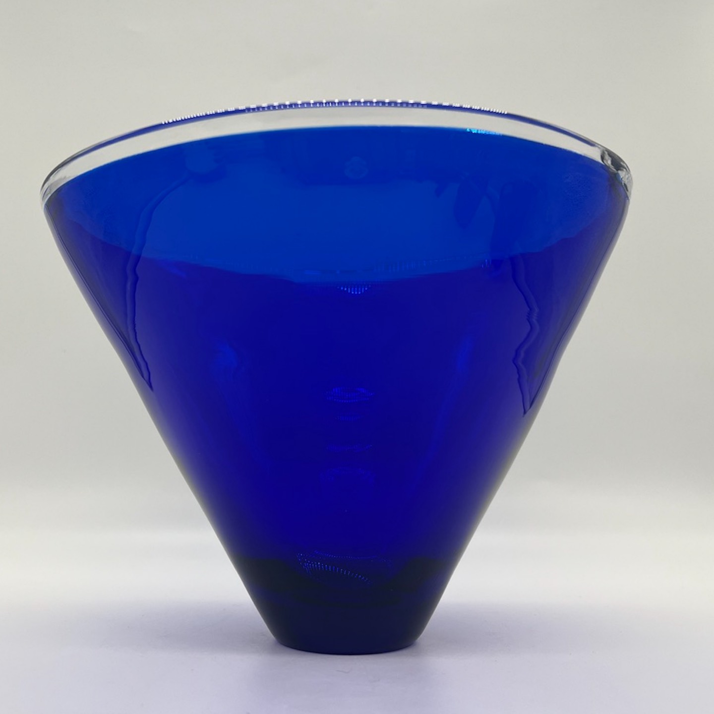 Vintage Blenko Millennium III Cobalt Blue Bowl Centerpiece Console 860/2000