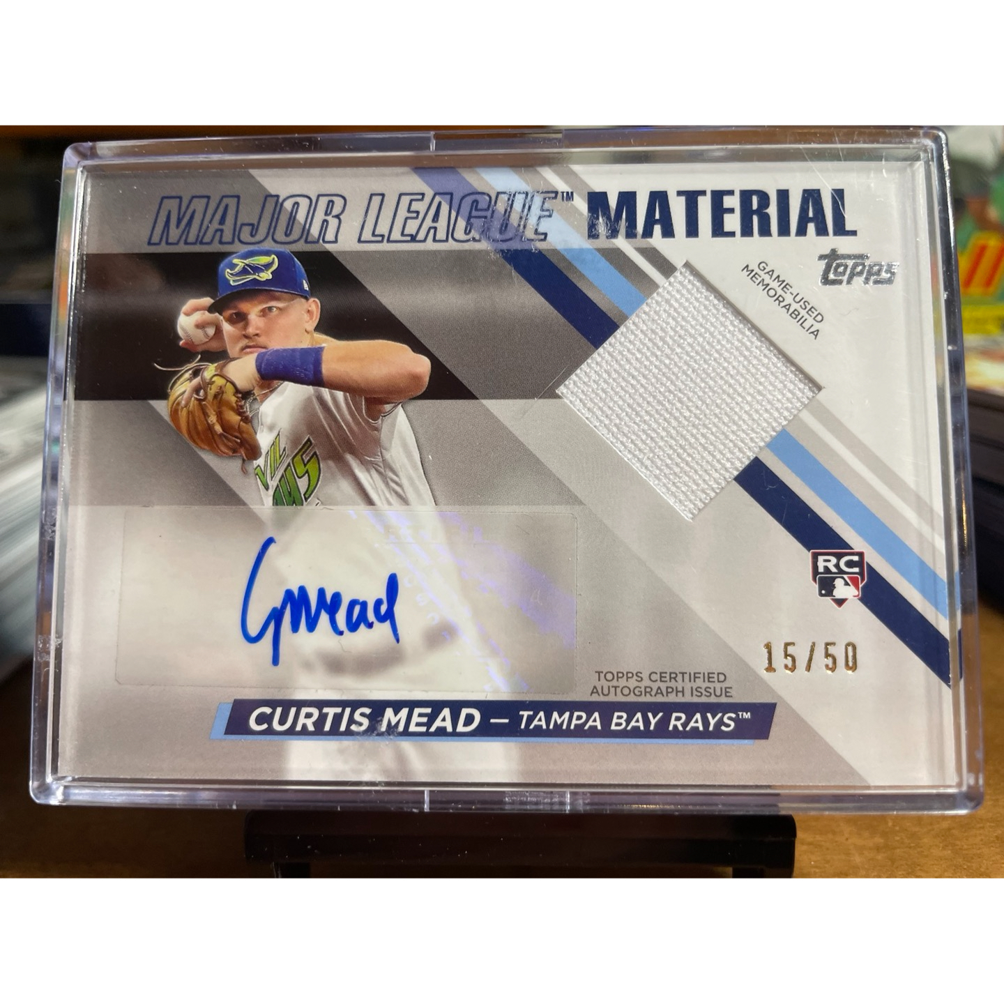 Curtis Mead Auto Relic /50 Tampa Bay Rays