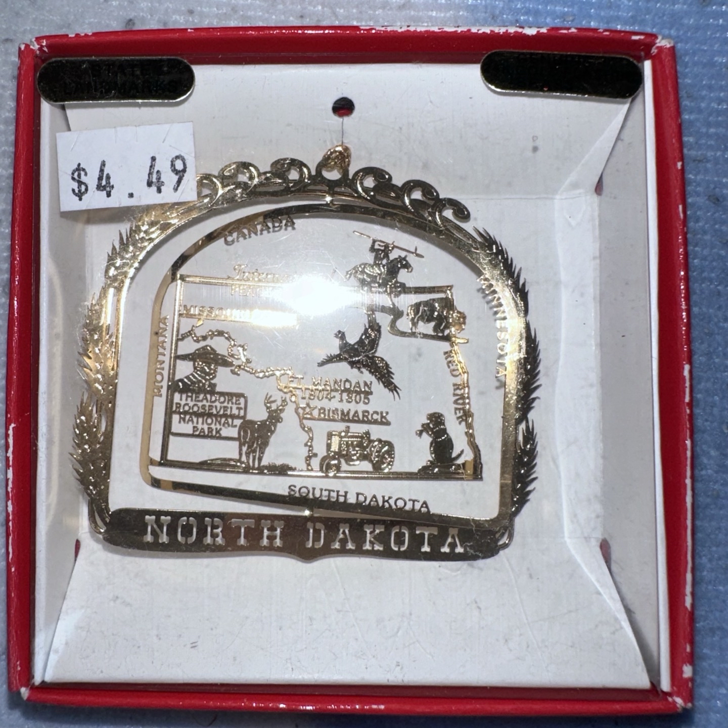 Vintage Nation’s Treasures Genuine 24K Gold Flashed Brass Ornament ...