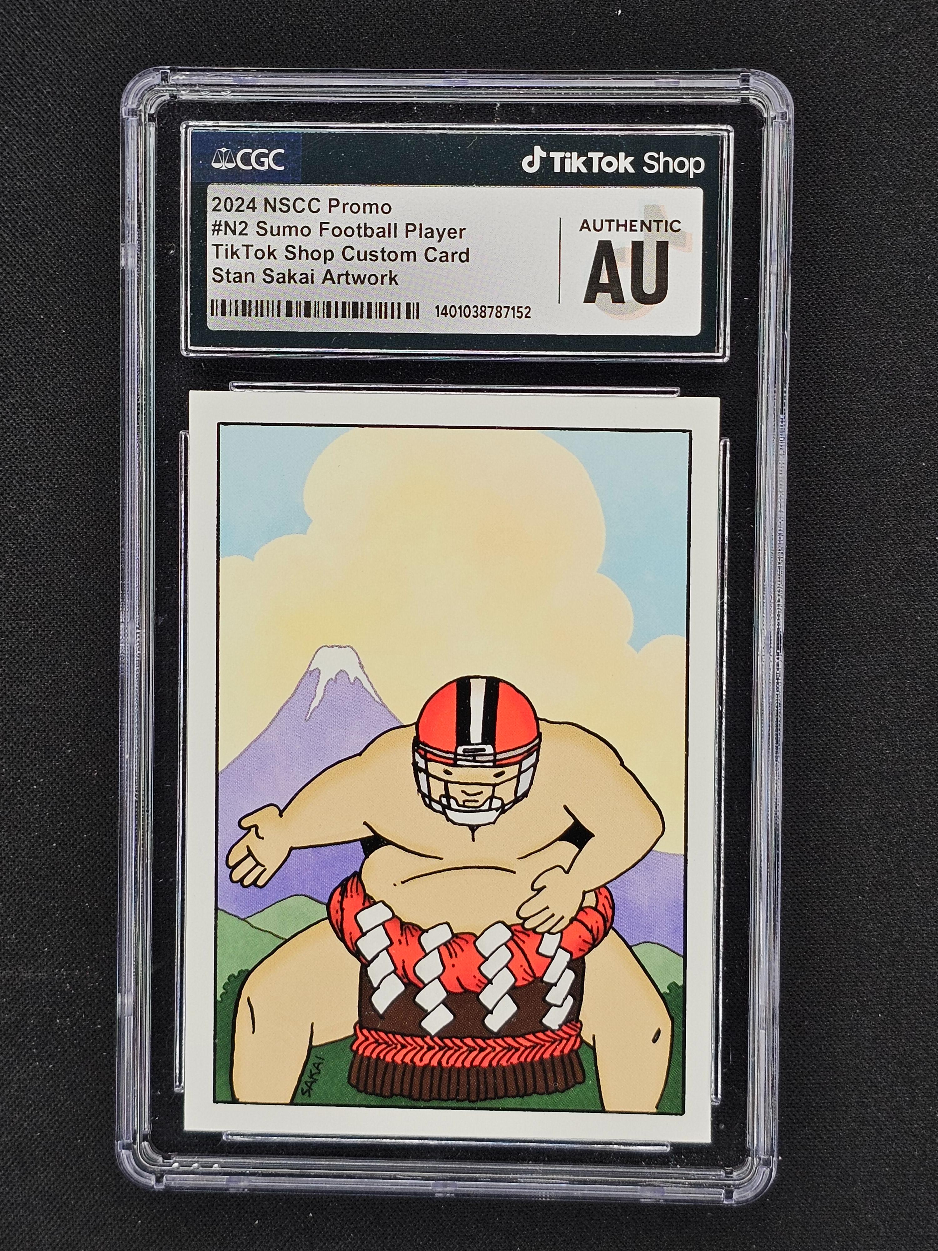 2024 NATIONAL NSCC Promo #N2 Sumo Football Player CGC SP /500 Stan Sakai Art