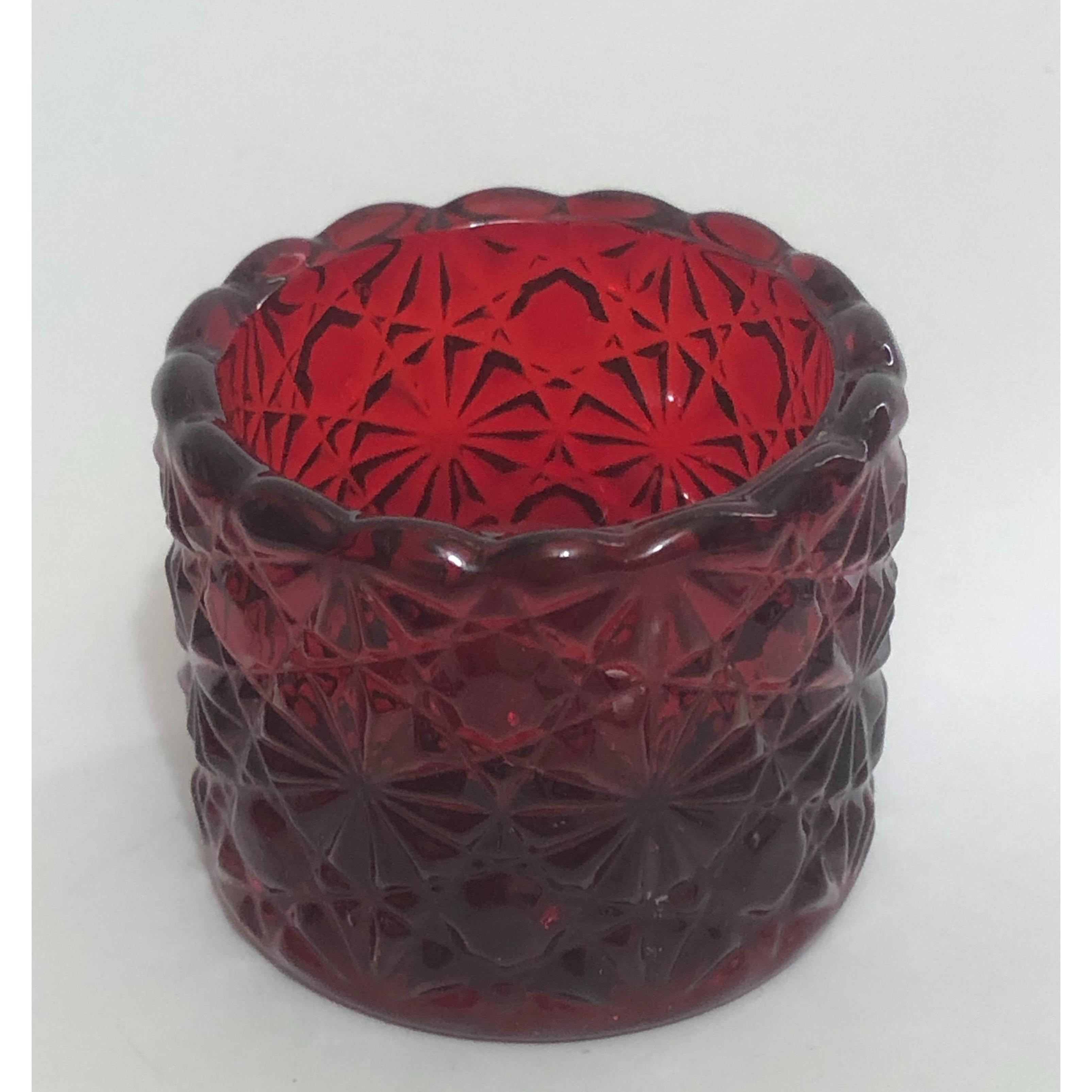 Vintage Ruby Red Open Salt Cellar