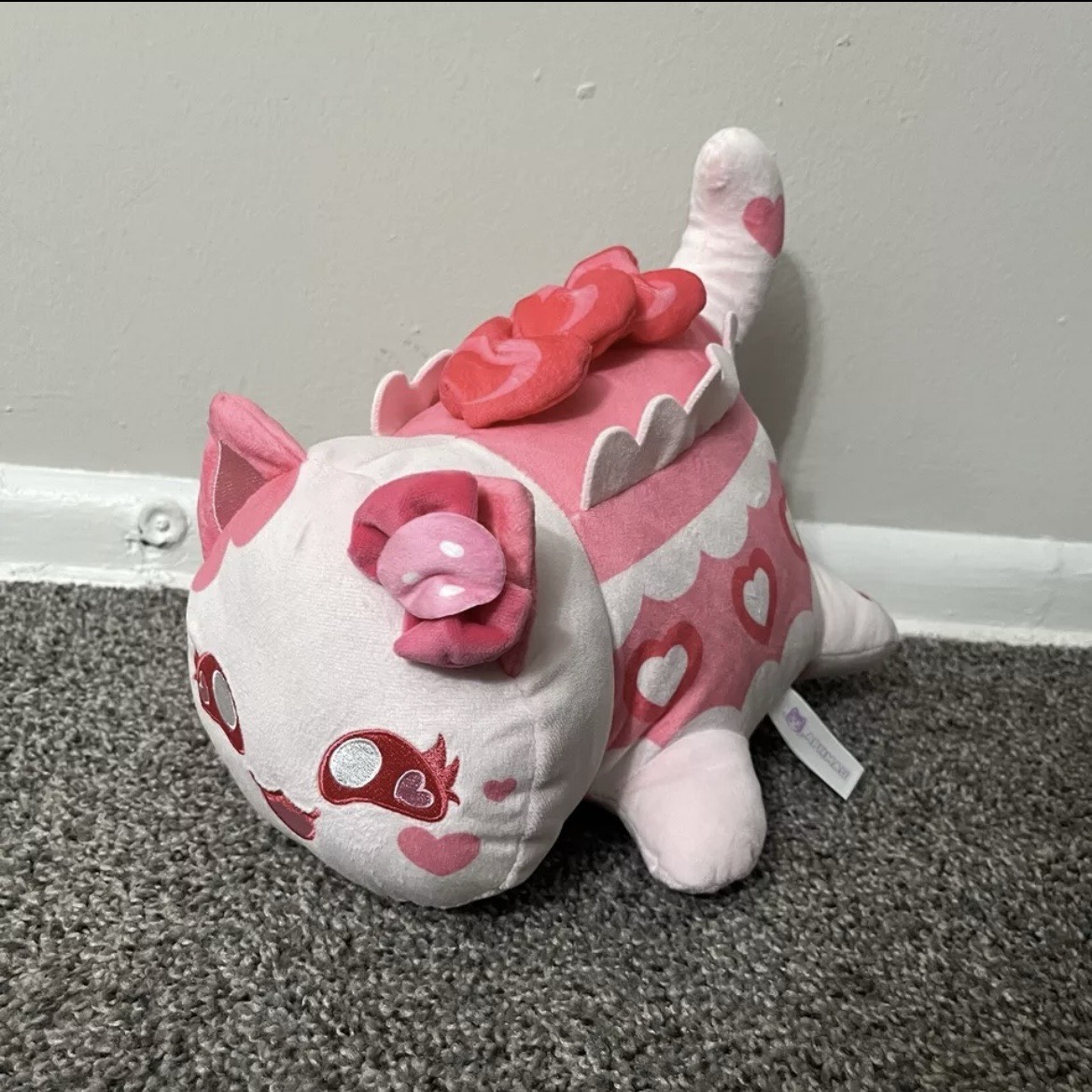 Large KC Cake Cat 11” Aphmau MeeMeows Mystery Classic Plush Kitty Blind HTF