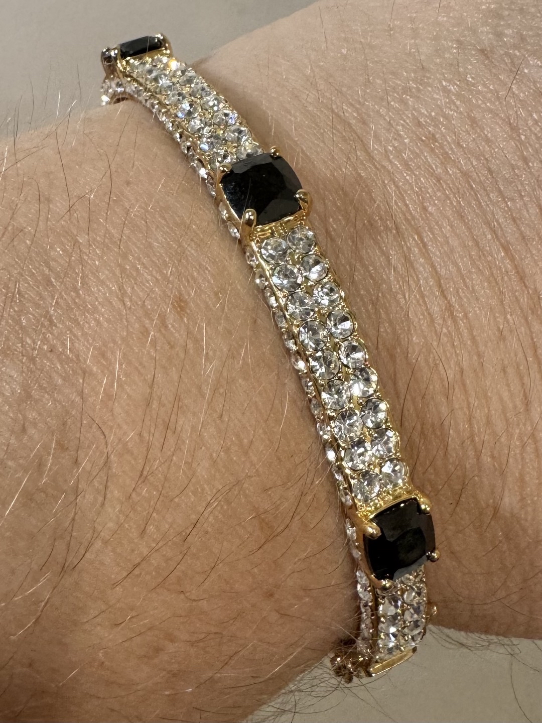 Lovely New AKKAD Gold Tone Bangle Type Bracelet With Magnetic Closure ...