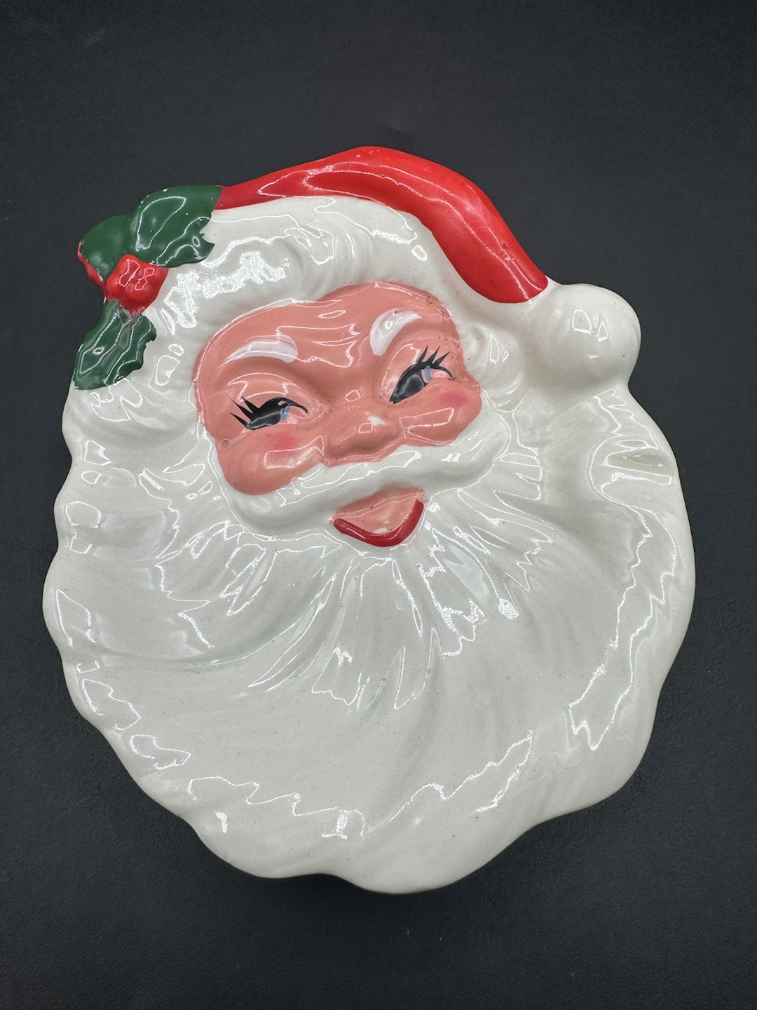 Vintage Santa Candy Dish/Wall Decor