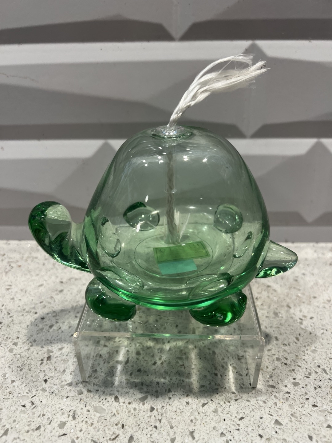 Glass Turtle Oil Lamp