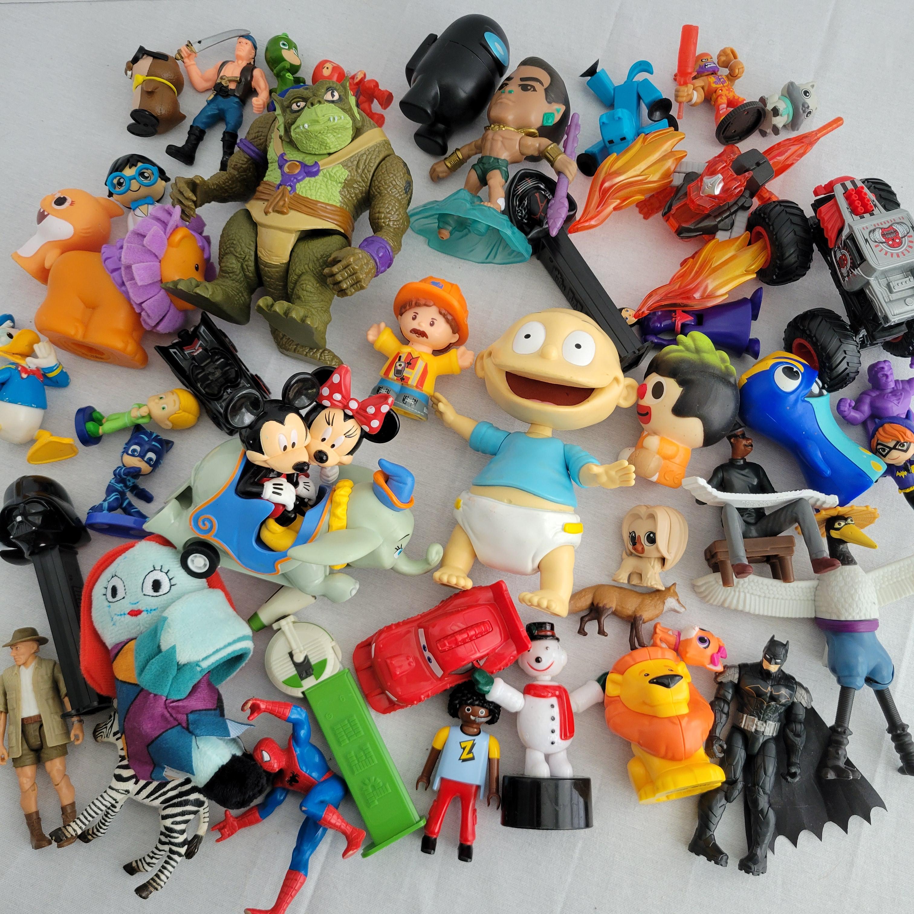 Lot Mixed Toys Rugrats Mickey Thundercats Batman Starwars Little People ...