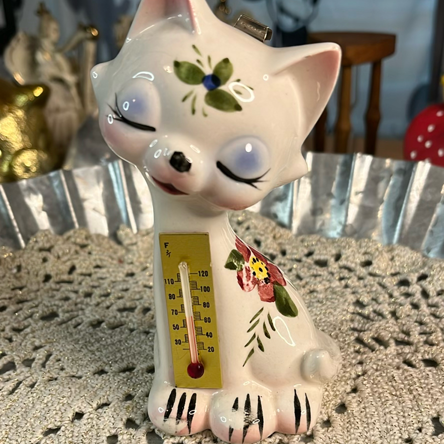 Vintage Cath With Holder And Temperature gauge