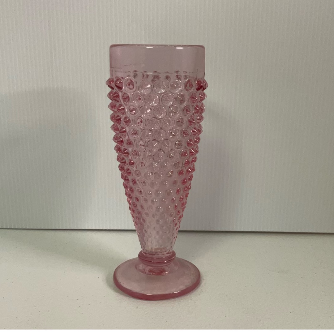 Pink Hobnail Vase