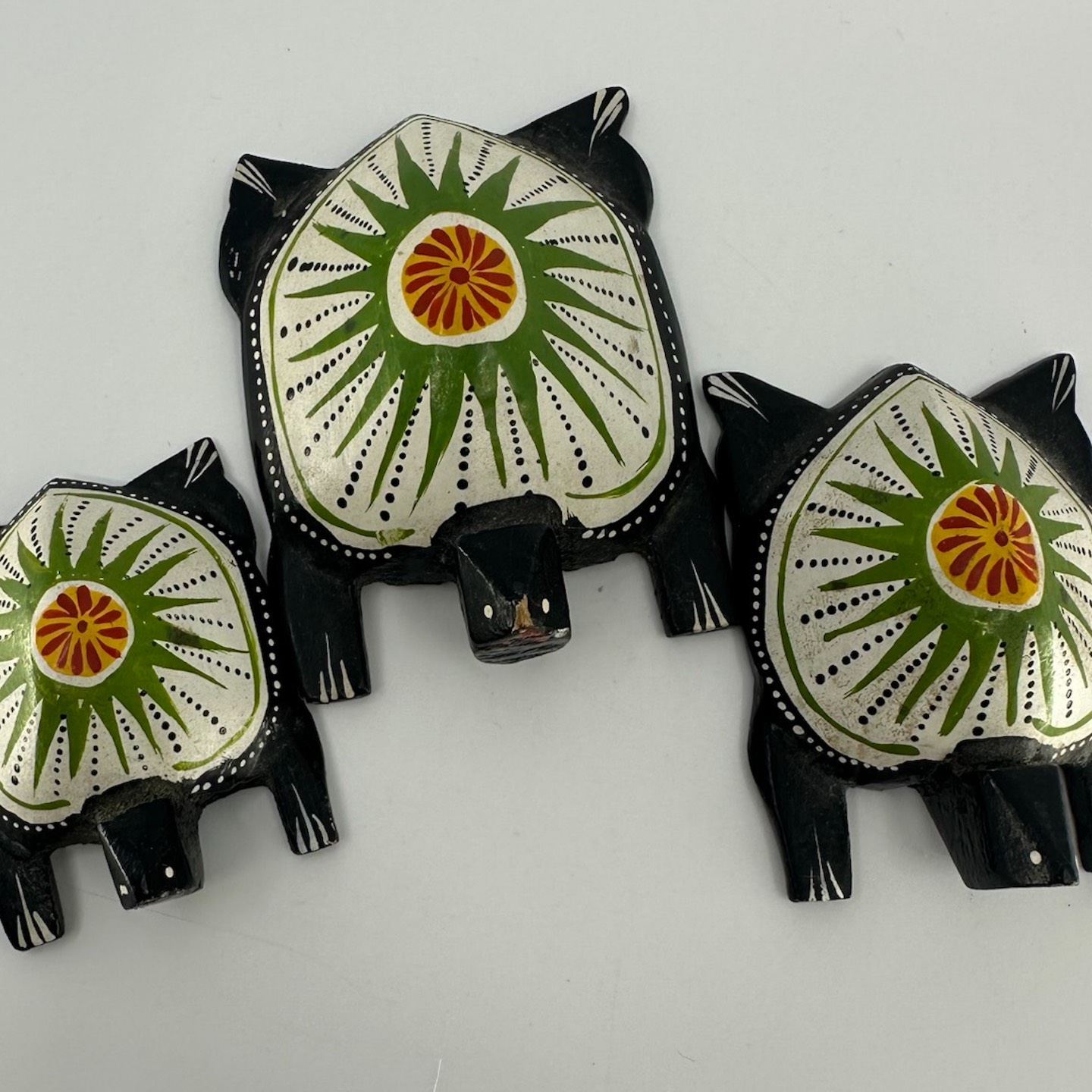 Wooden Hand Painted Turtles Set/3