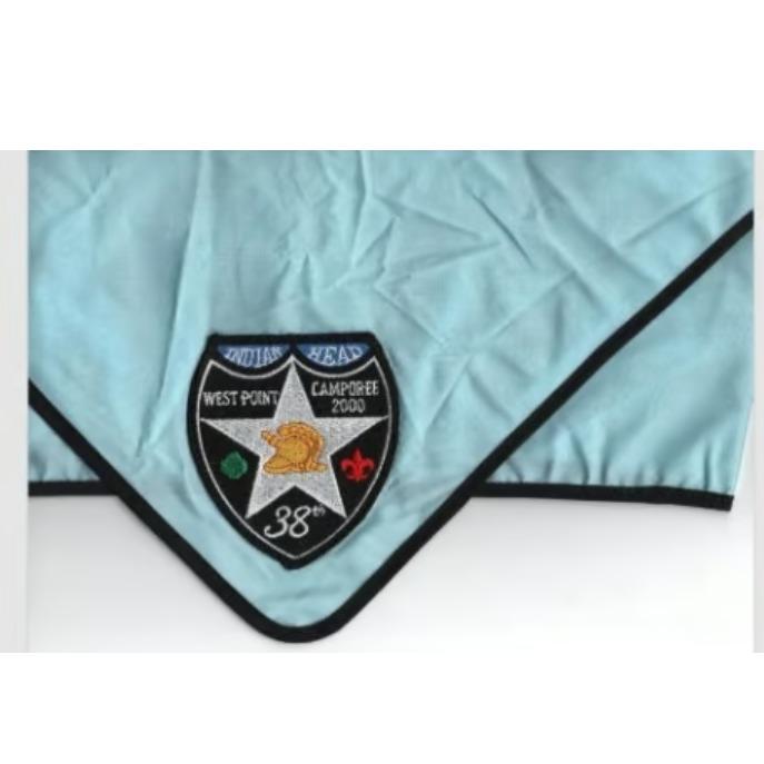 Boy Scout Neckerchief West Point Camporee 2000 Indian Head Blue Black ...