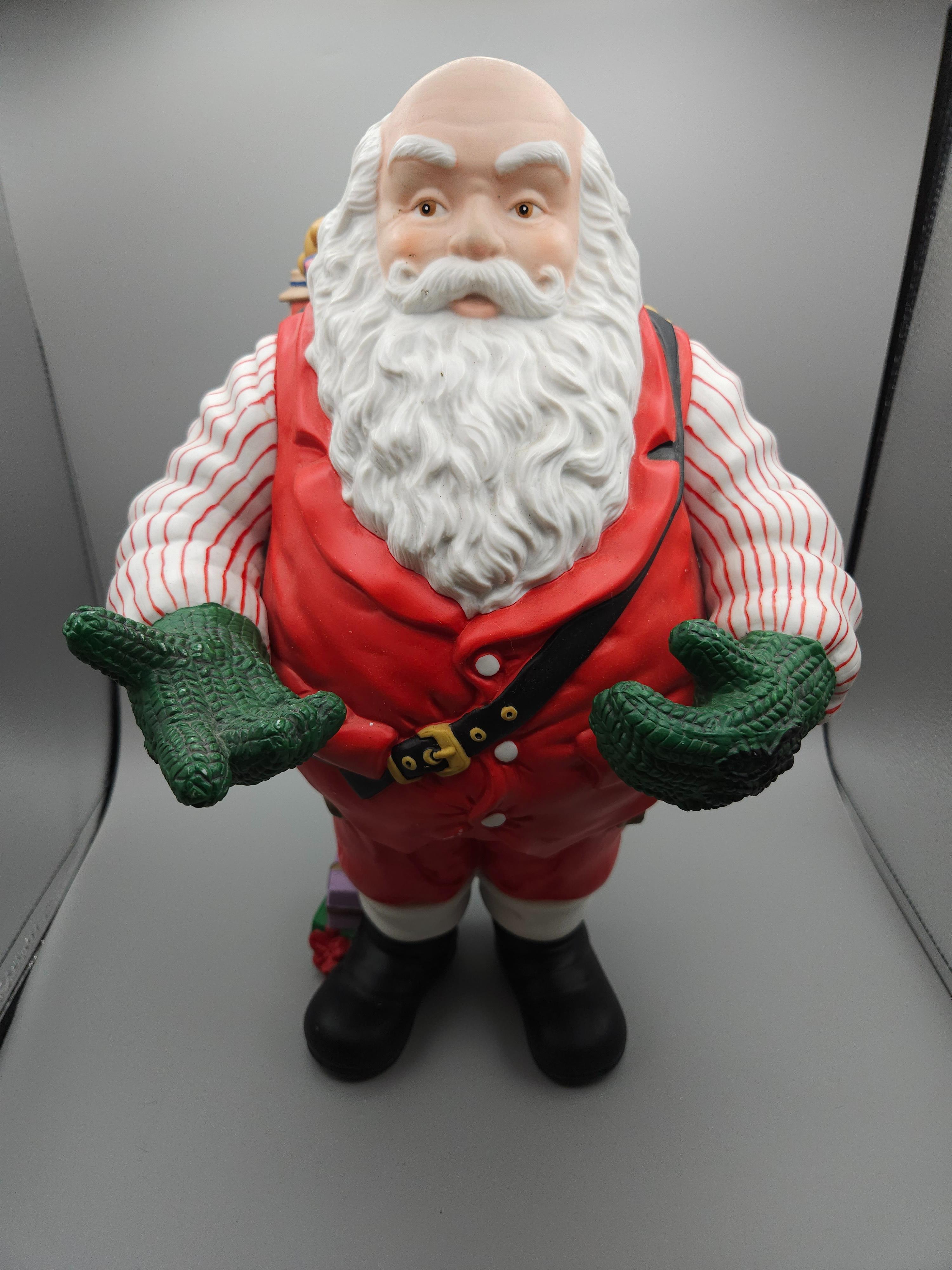 Rare Department 56 Large Santa with Bag of Presents Porcelain Figurine