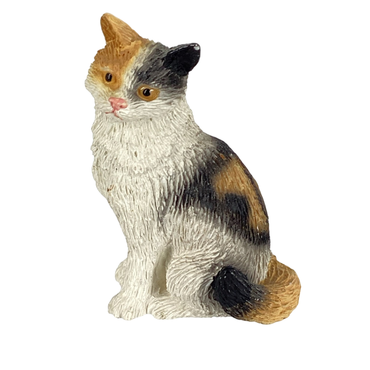 Miniature Sitting Calico Cat Figurine