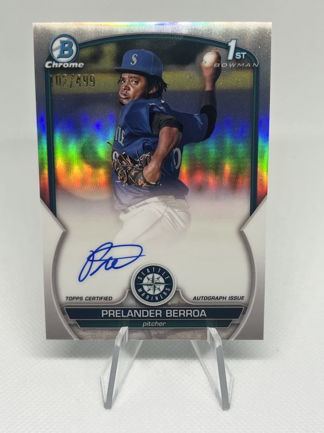 Prelander Berroa- 2023 Bowman Chrome Auto /499 - Seattle Mariners