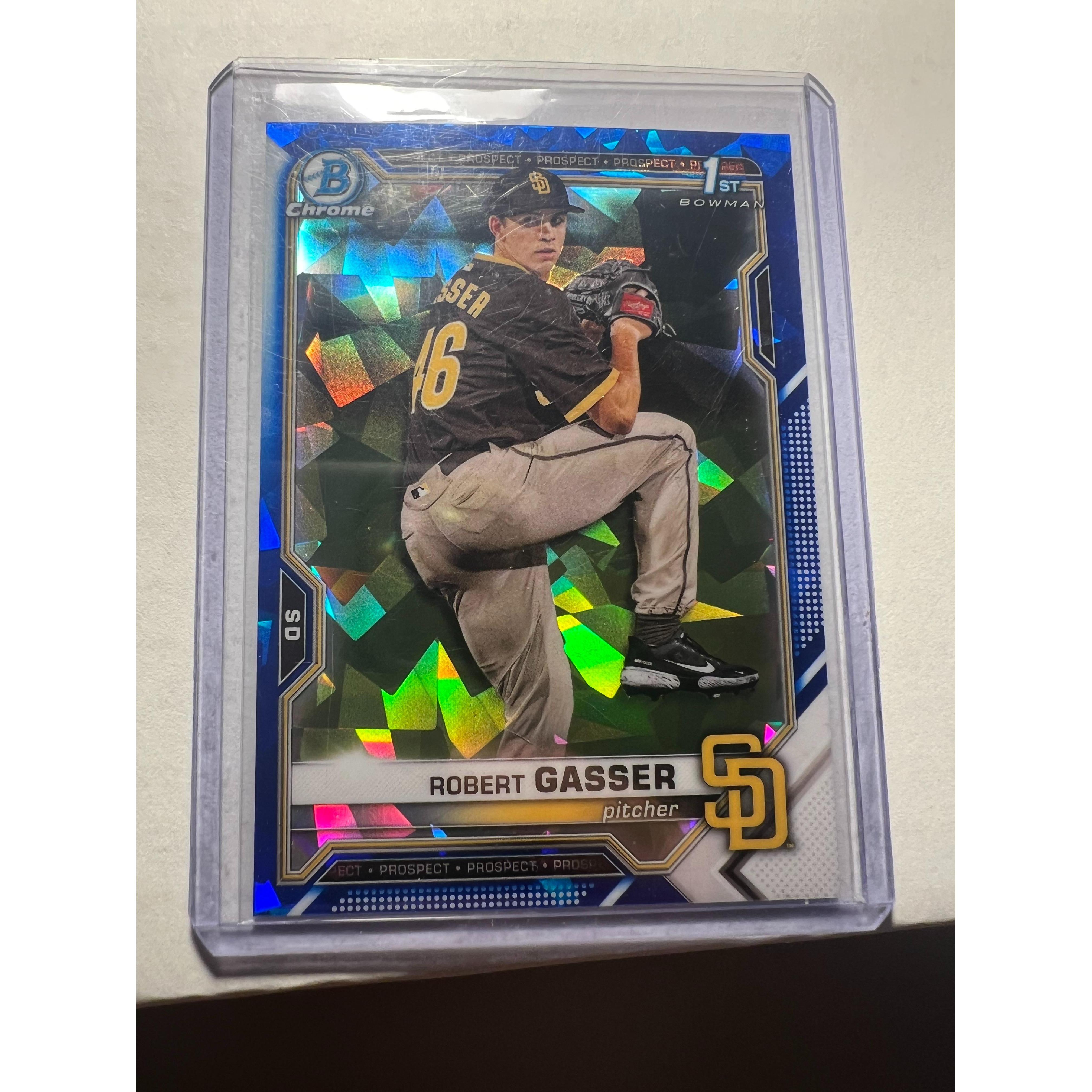 Robert Gasser 1st Bowman 2021 Bowman Draft Sapphire Padres