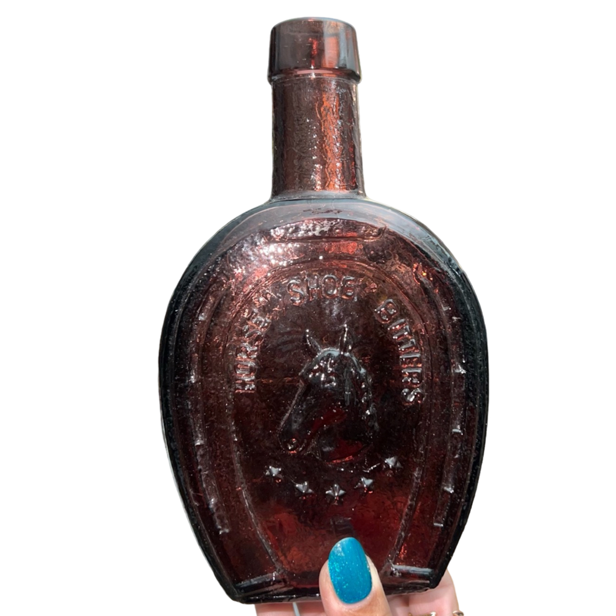 Horse Shoe Bitters Wheaton Amethyst Glass Bottle