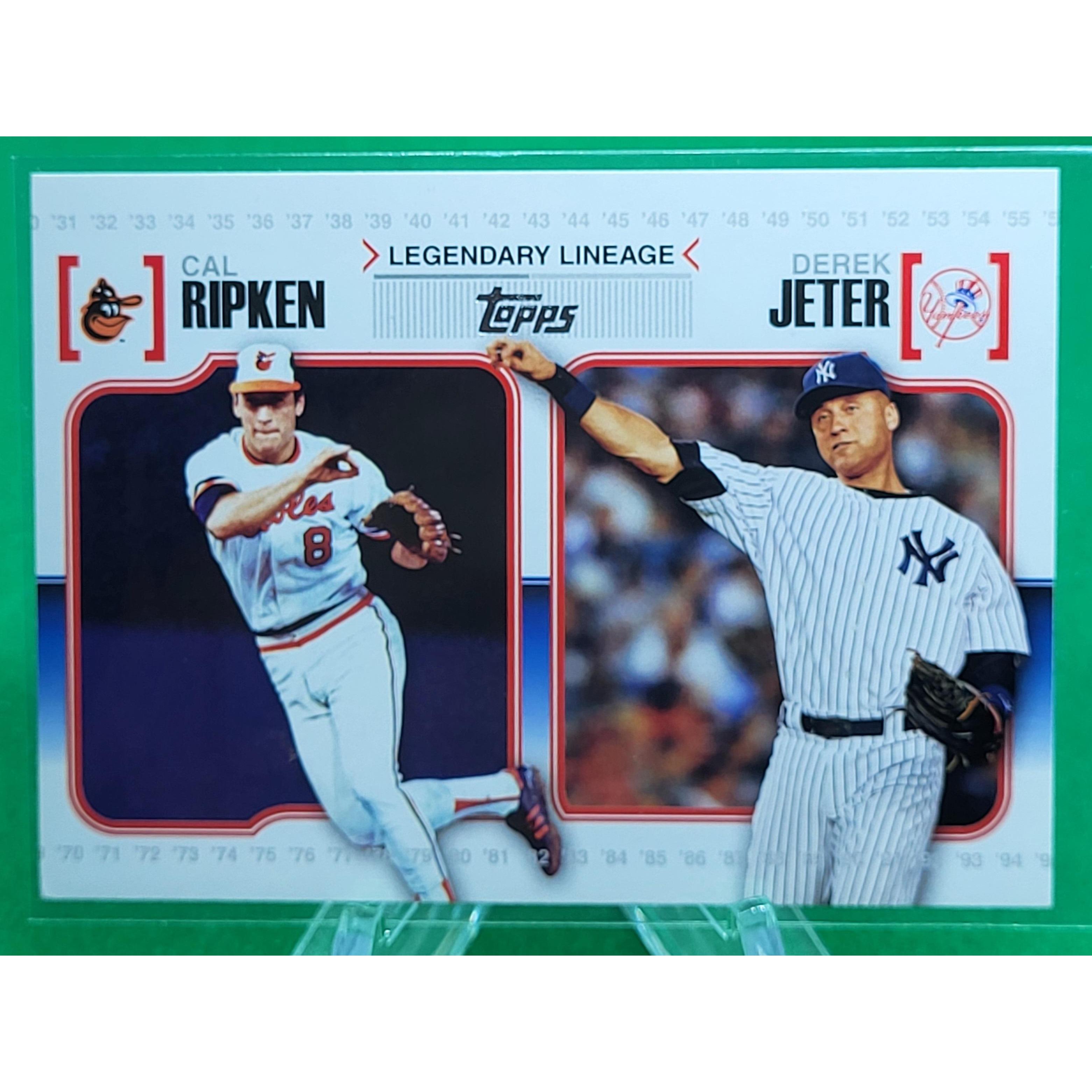 Derek Jeter Cal Ripken 2010 Topps Legendary Lineage Yankees Orioles