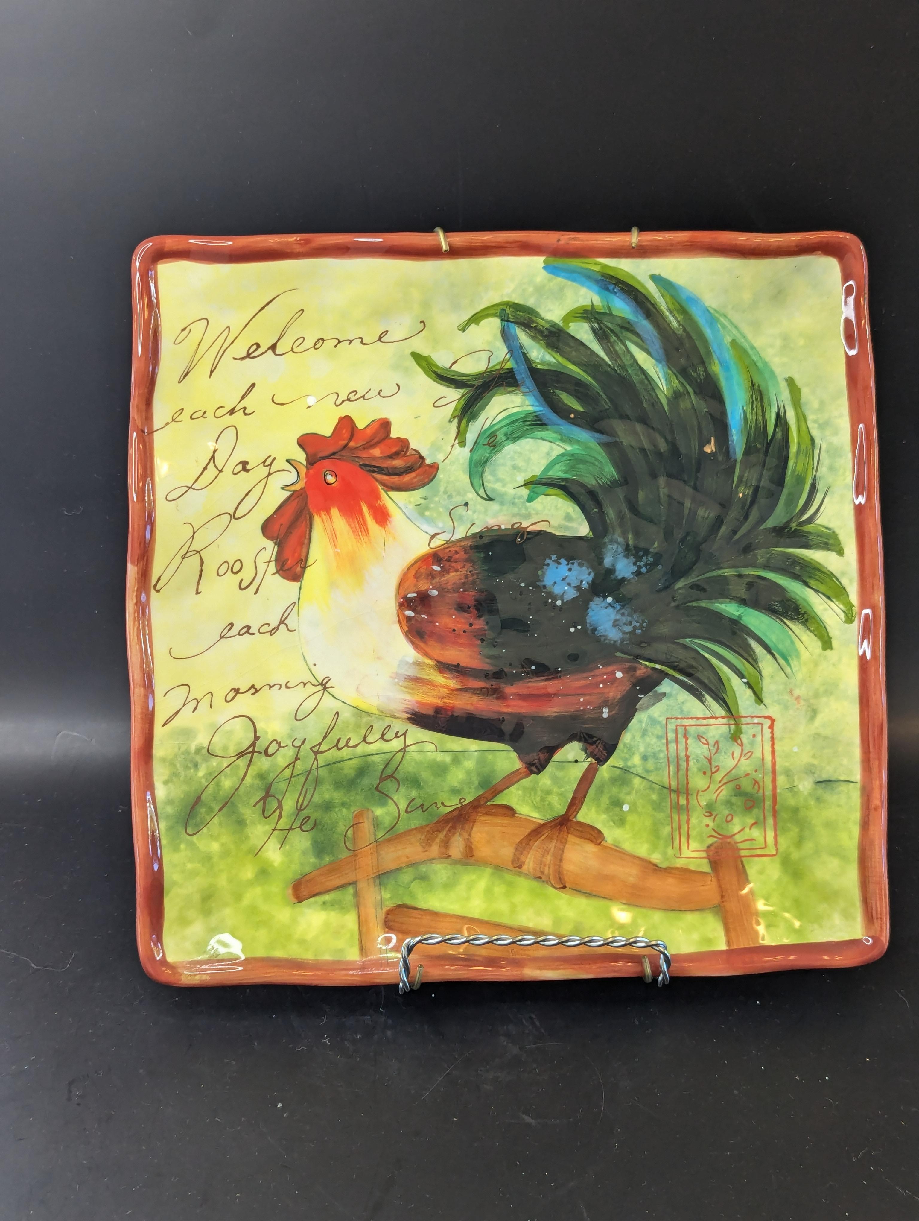 Colorful Susan Winget/Certified International Rooster Ceramic Wall ...