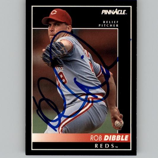 Rob Dibble Signed Cincinnati Reds 1992 Pinnacle Baseball Card #180