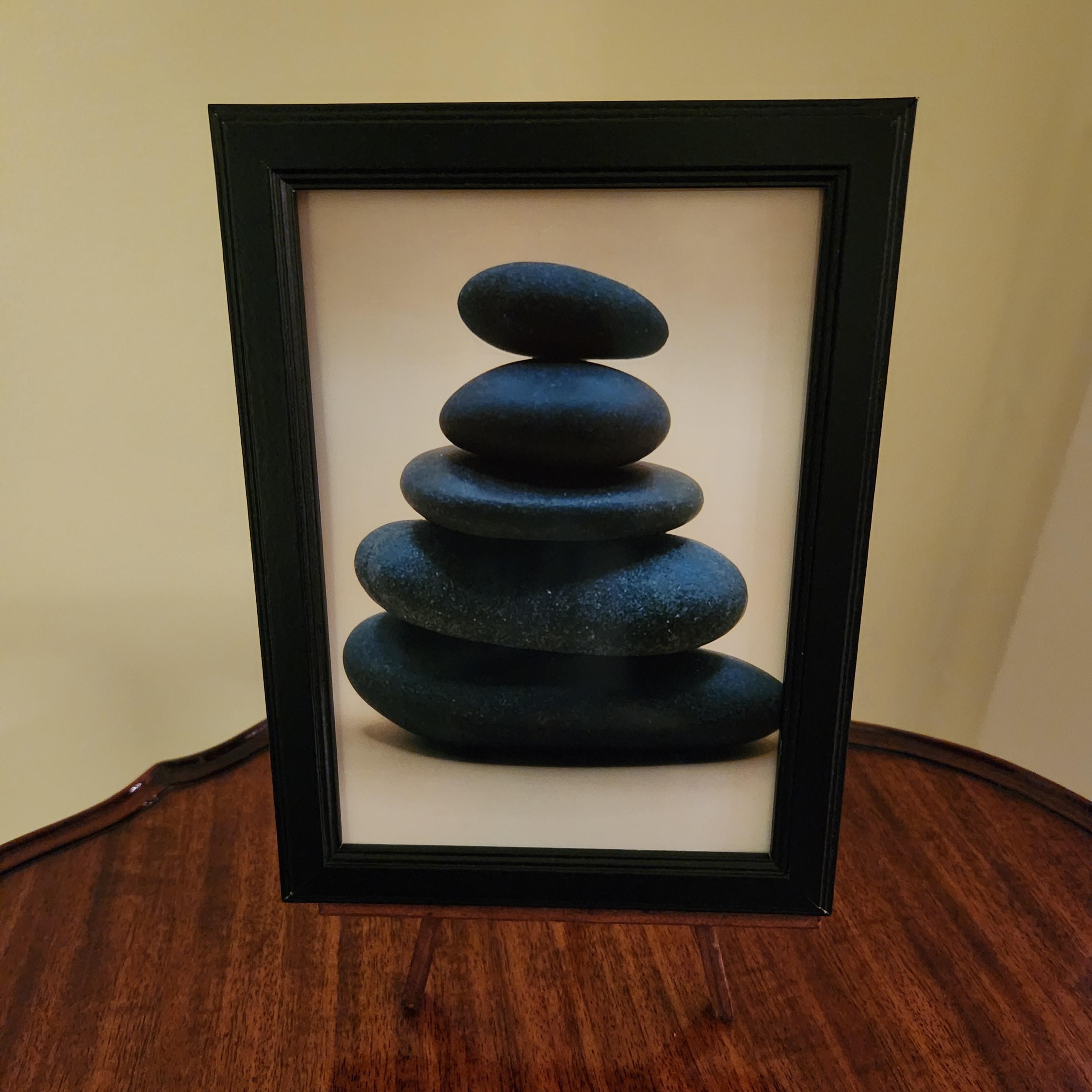 Photograph Of Stacked Stones, 5x7, Free Shipping, Frame Not Included