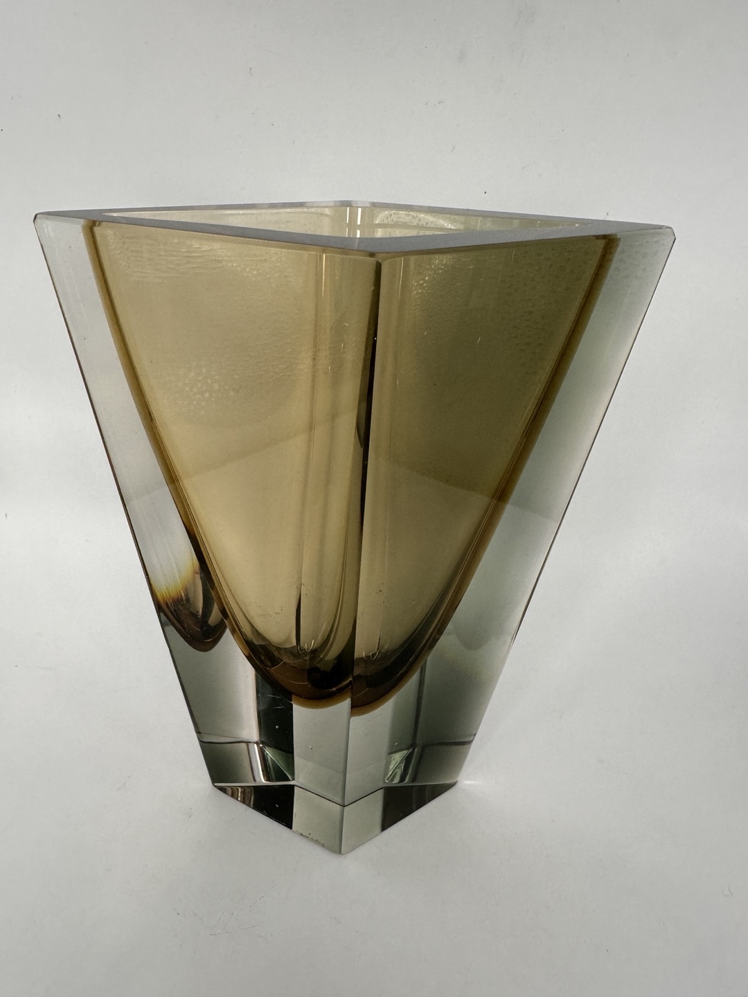 Kaj Franck - Prisma Glass Vase Nuutajärvi Notsjö (Nuutajarvi Notsjo) - Finland. FREE SHIPPING