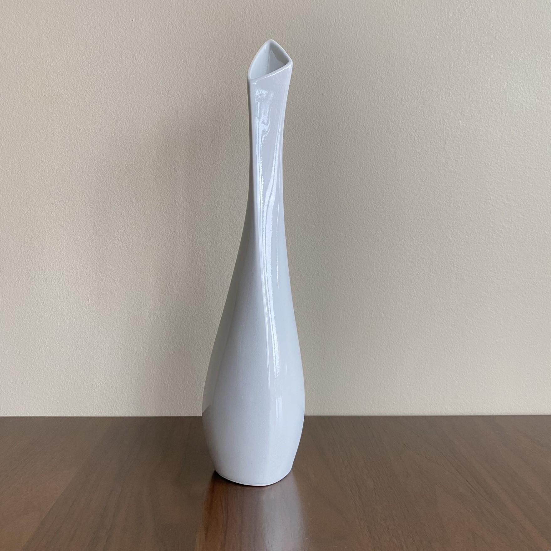 Sgrafo Atelier Modern Twisted Asymmetrical White Vase Germany MCM Peter ...