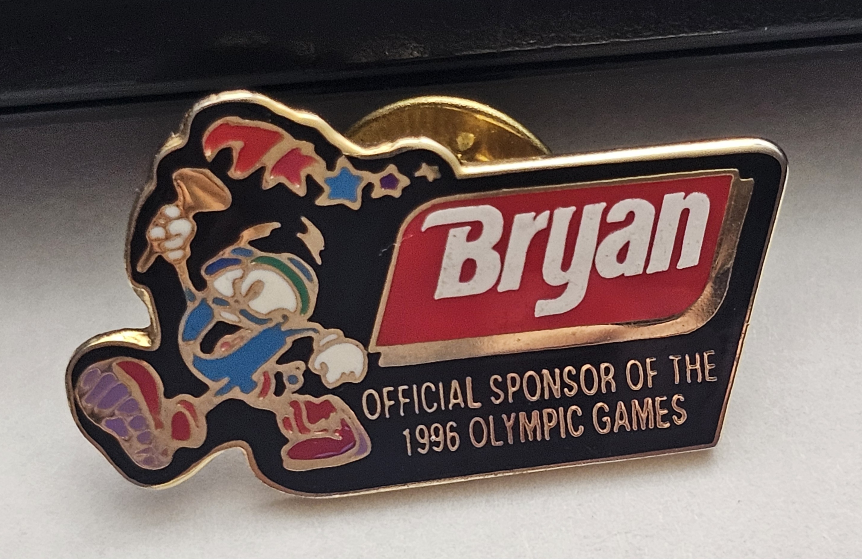 1996 Atlanta Games Bryan Official Sponsor of the Olympic Games Pin