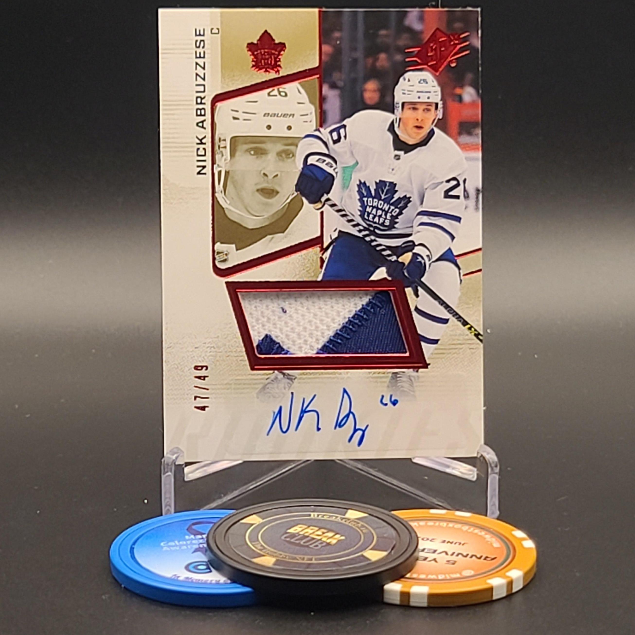 Nick Abruzzese Rookie Patch Auto 2022-23 Upper Deck SPx Base Rookie ...