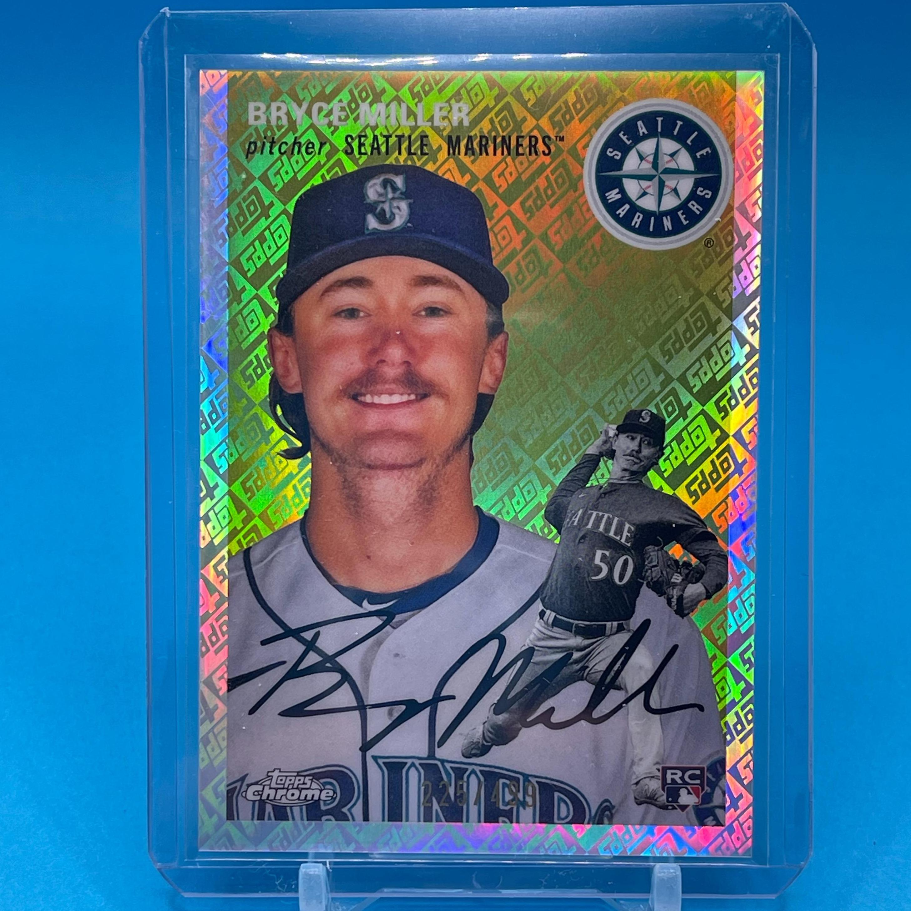 2023 Topps Chrome Platinum Anniversary LOGO Refractors Bryce Miller RC ...