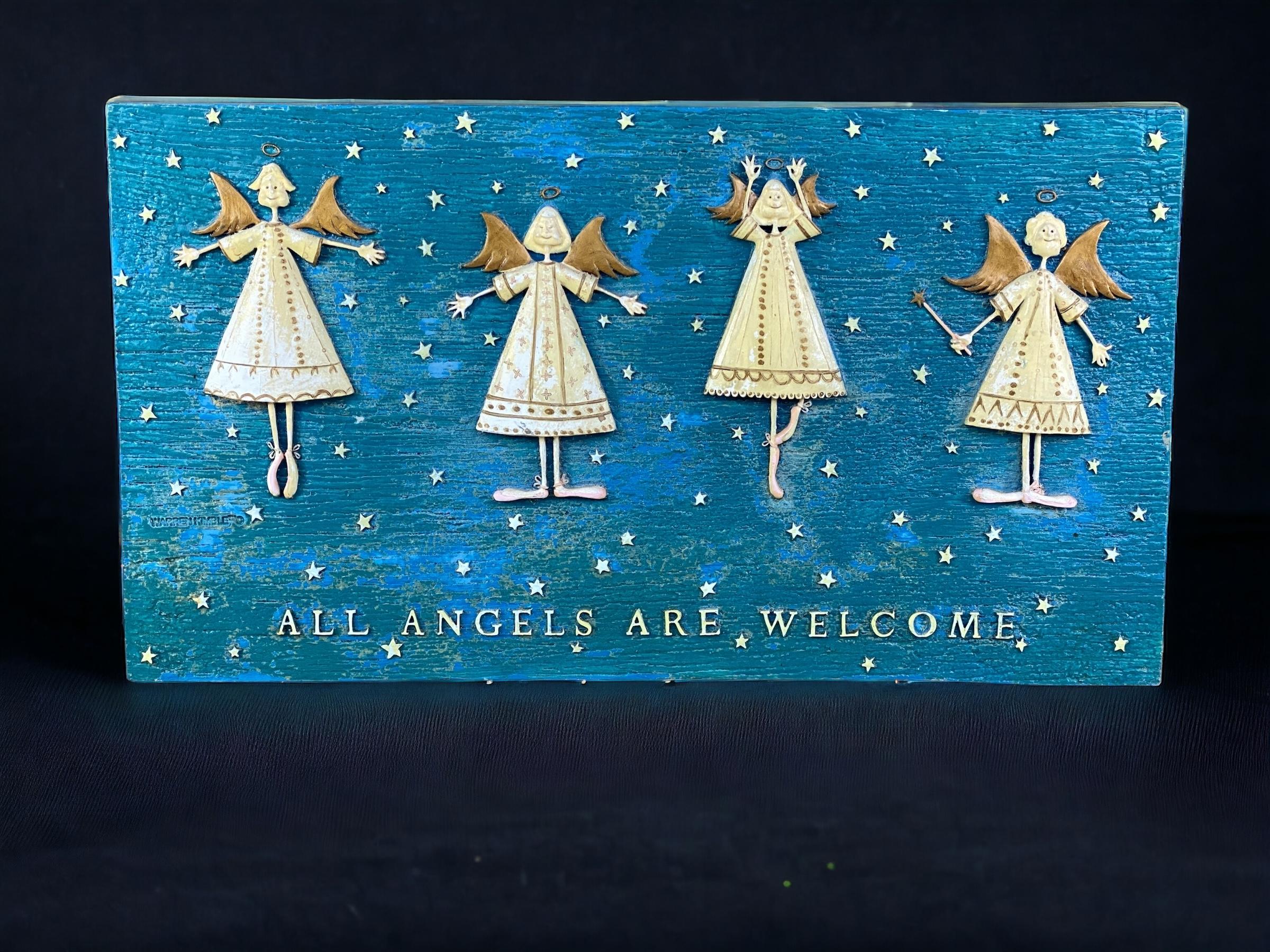 Warren Kimble Ballerina Angels Americana Plaque Folk Art Cottage Decor ...