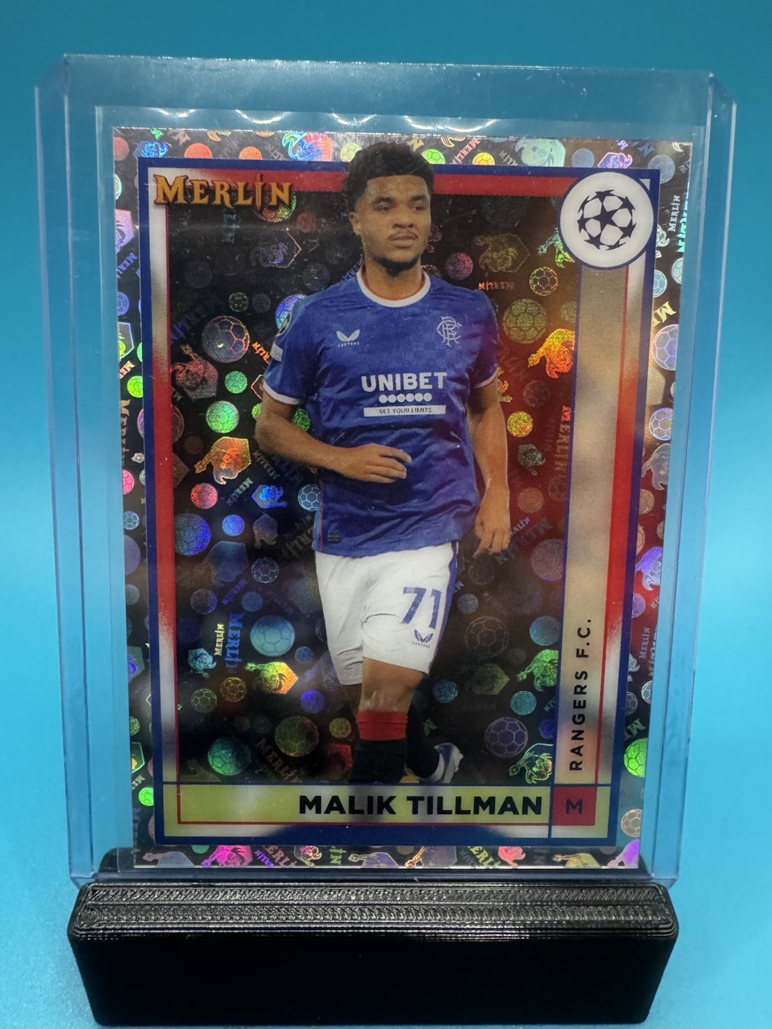 Malik Tillman Vintage Merlin Refractor SP Rangers F.C.