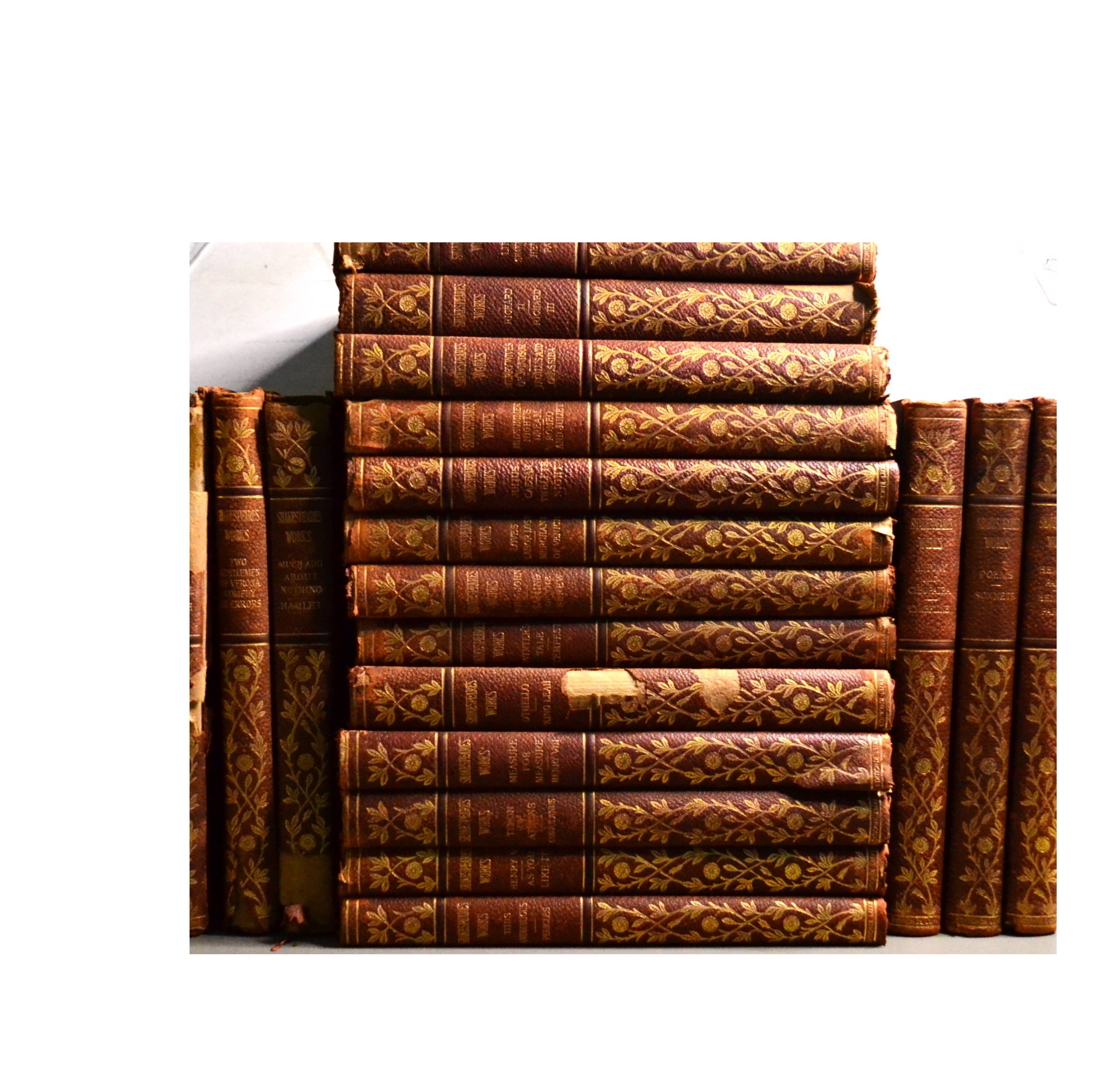Antique Book Set Complete 20 Volumes William Shakespear National ...