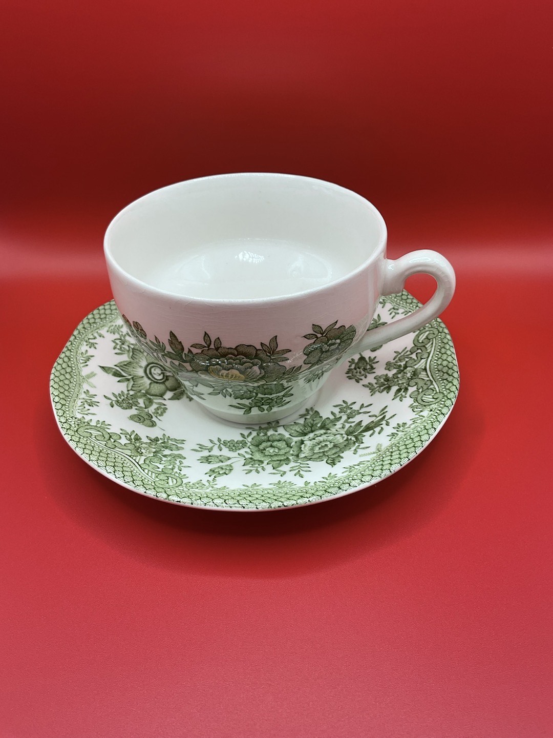 Vintage Enoch Wedgewood Tunstall Kent Pattern Teacup And Saucer