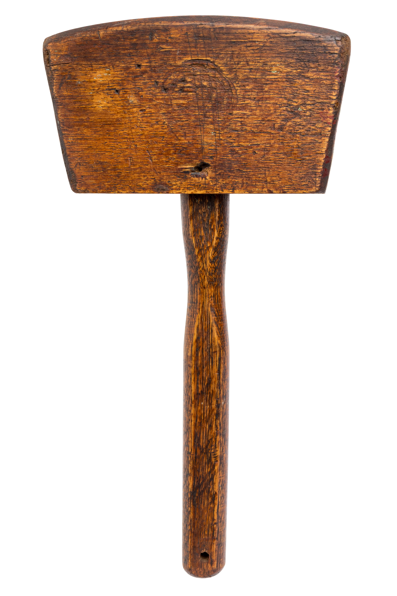 Antique Stanley No. 10 Hickory Square Head Mallet, circa 1900-1929