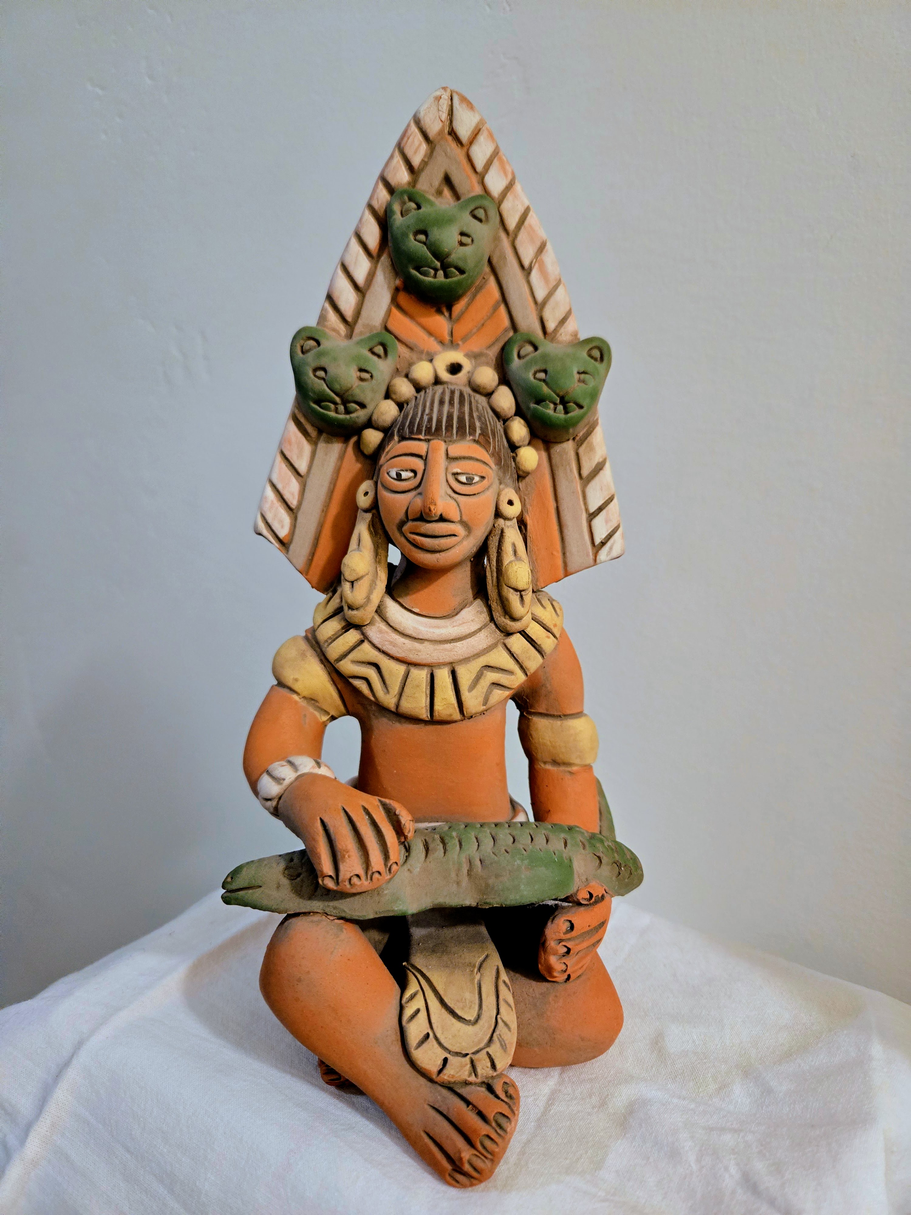 Pre-Columbian Style Mayan/Aztec God Statue