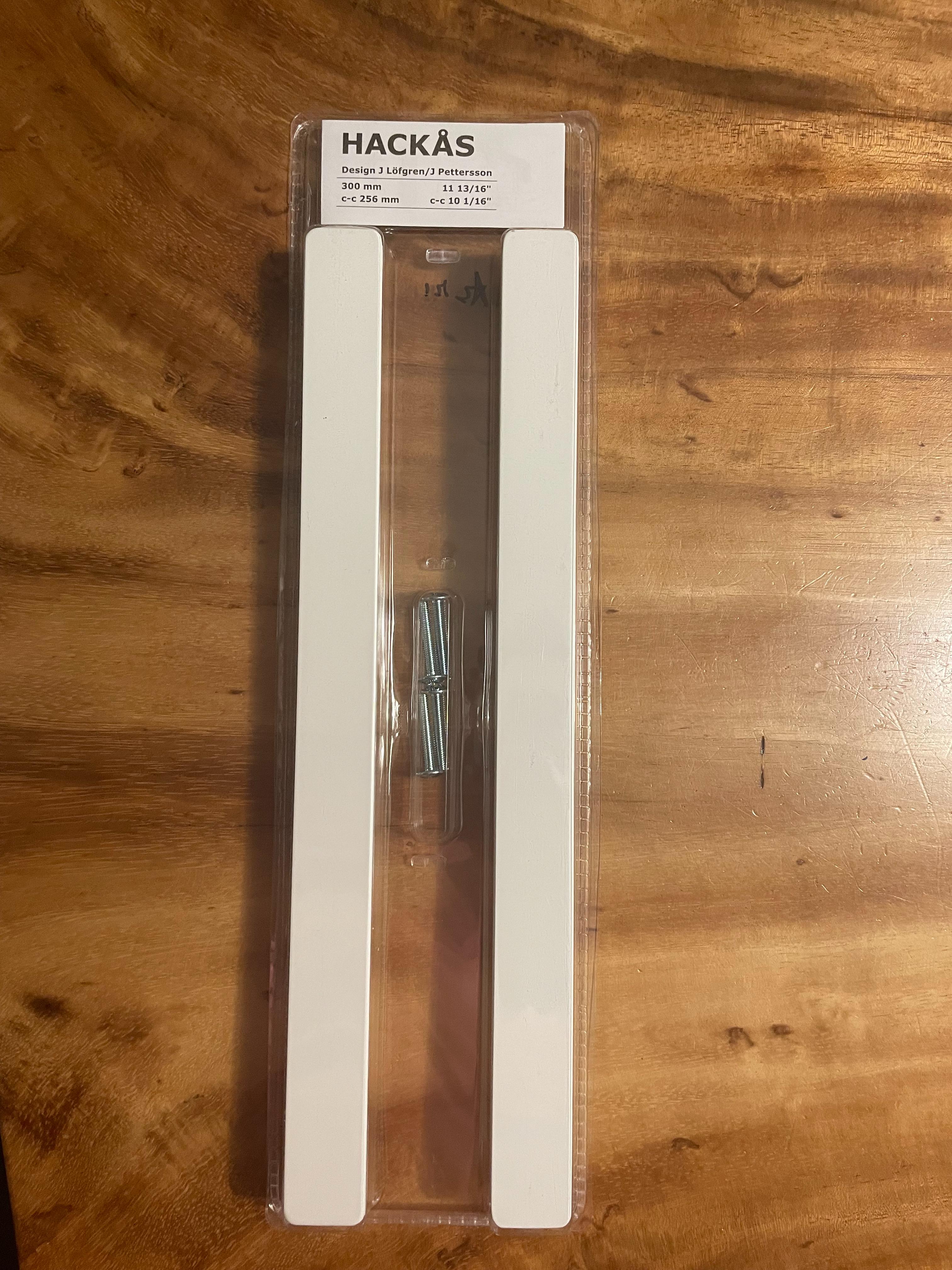 Ikea HACKAS 104.086.83 Handle Anthracite 11 13/16" WHITE 2 Pack 4 ...