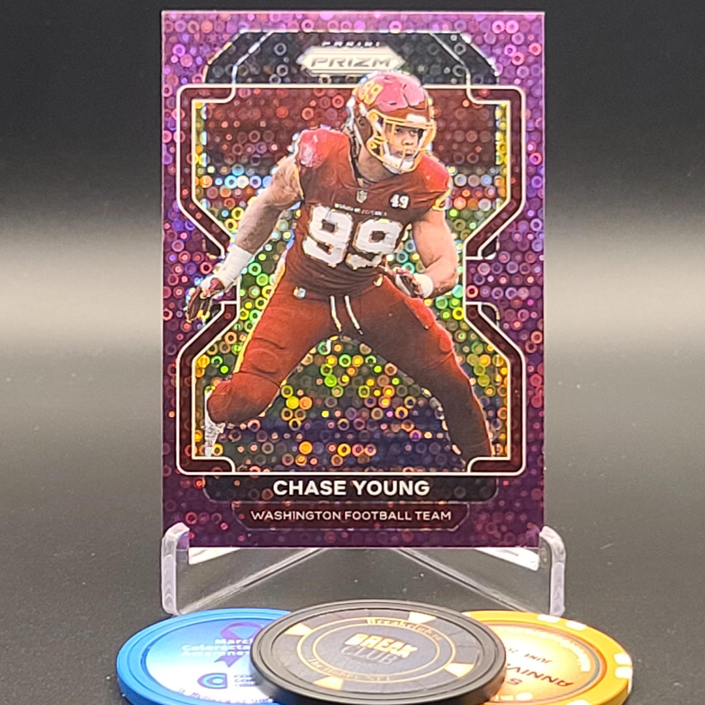 Chase Young Rookie 2021 Panini Prizm Football Purple No Huddle Prizm ...