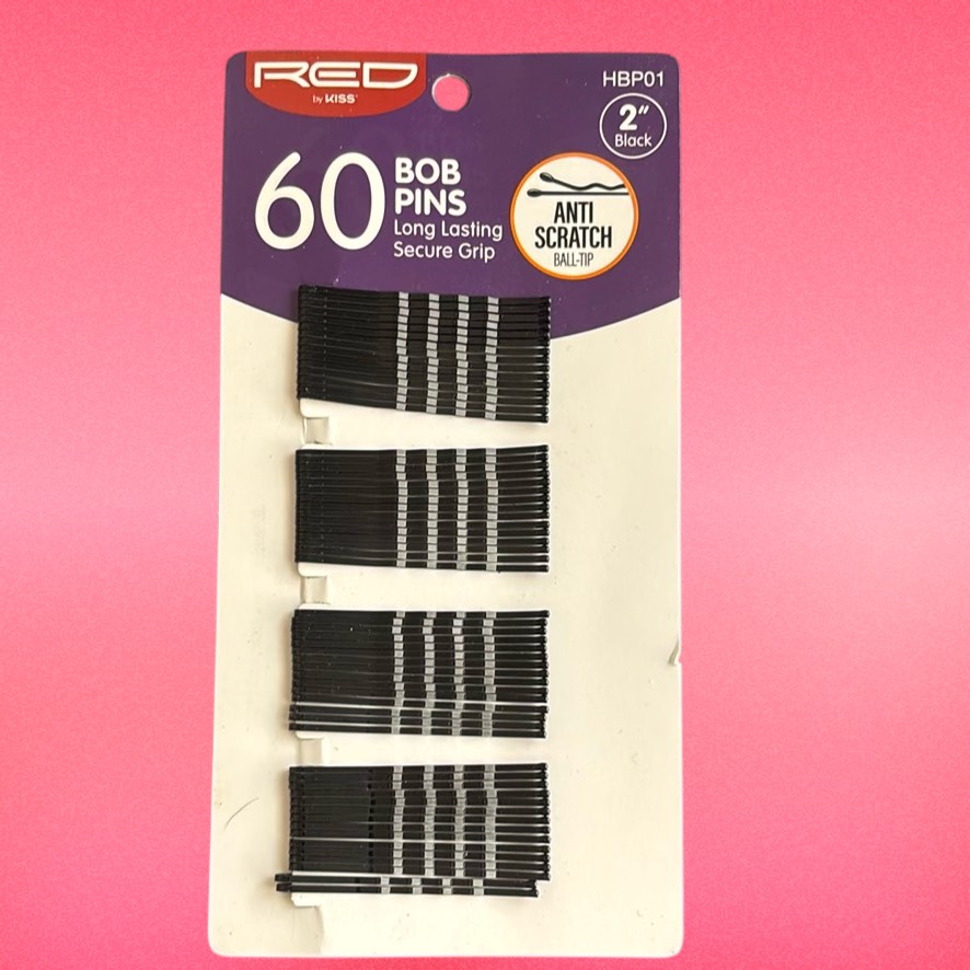60 Bobby Pins- Red By Kiss