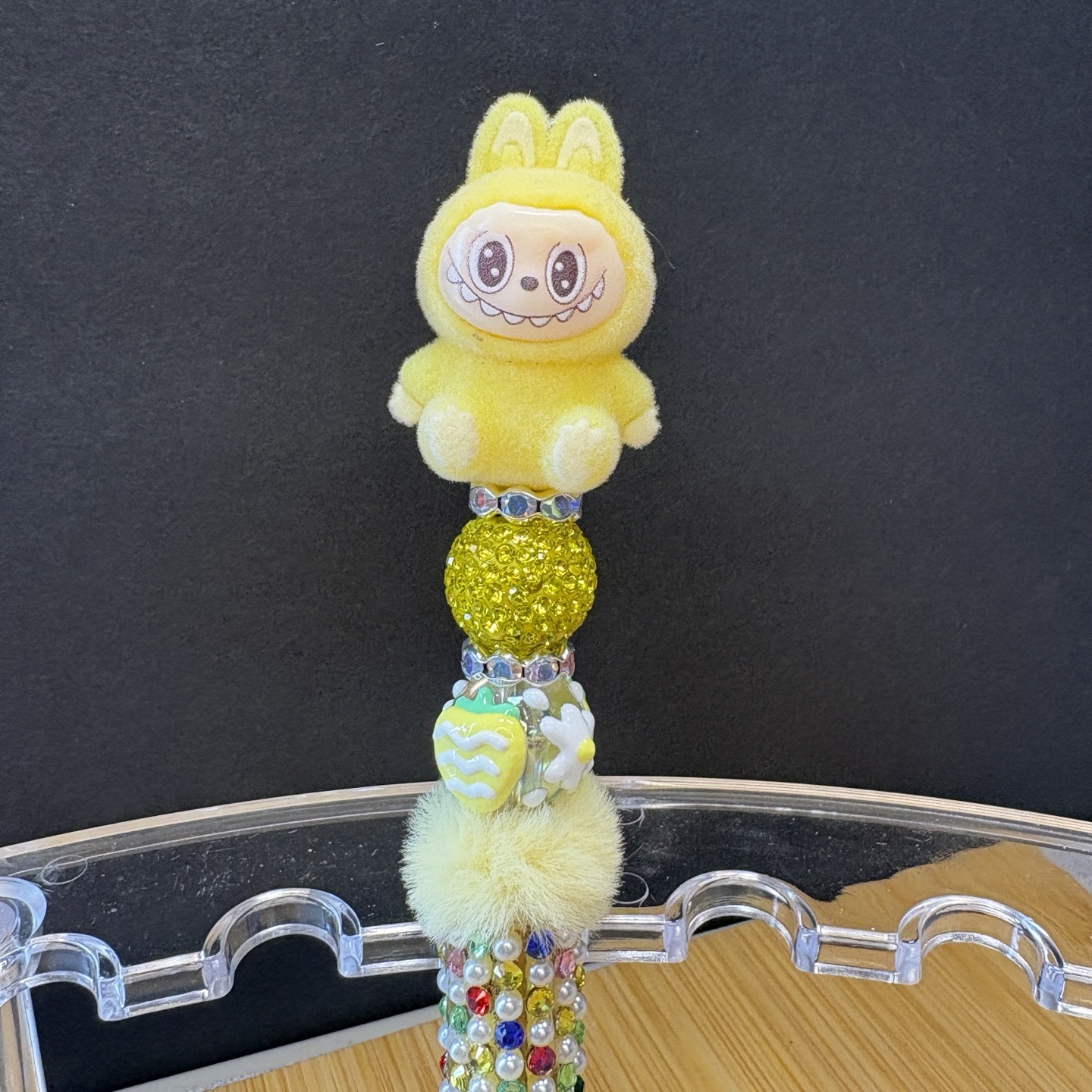 Golden Hopsicle Labubu Pen 🌟 Beaded Pen Exclusive • MadeToBead 1/1 🌟