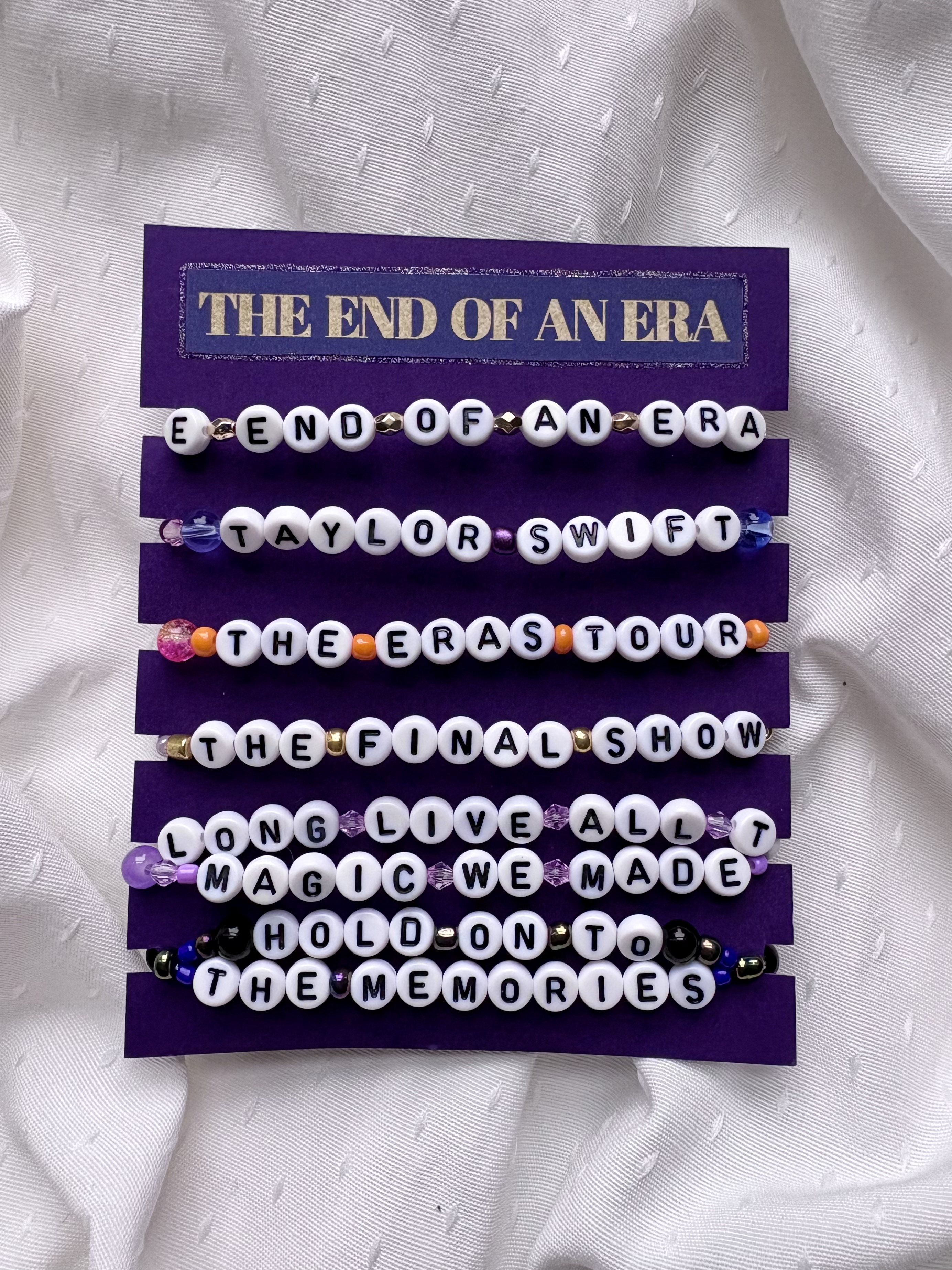 Swiftie Beaded Friendship Bracelets - Set of 6 - End of an Era
